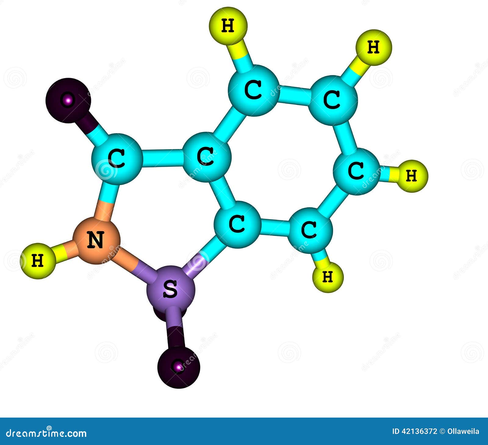 Structure Moléculaire De Saccharine Sur Le Fond Blanc Illustration ...