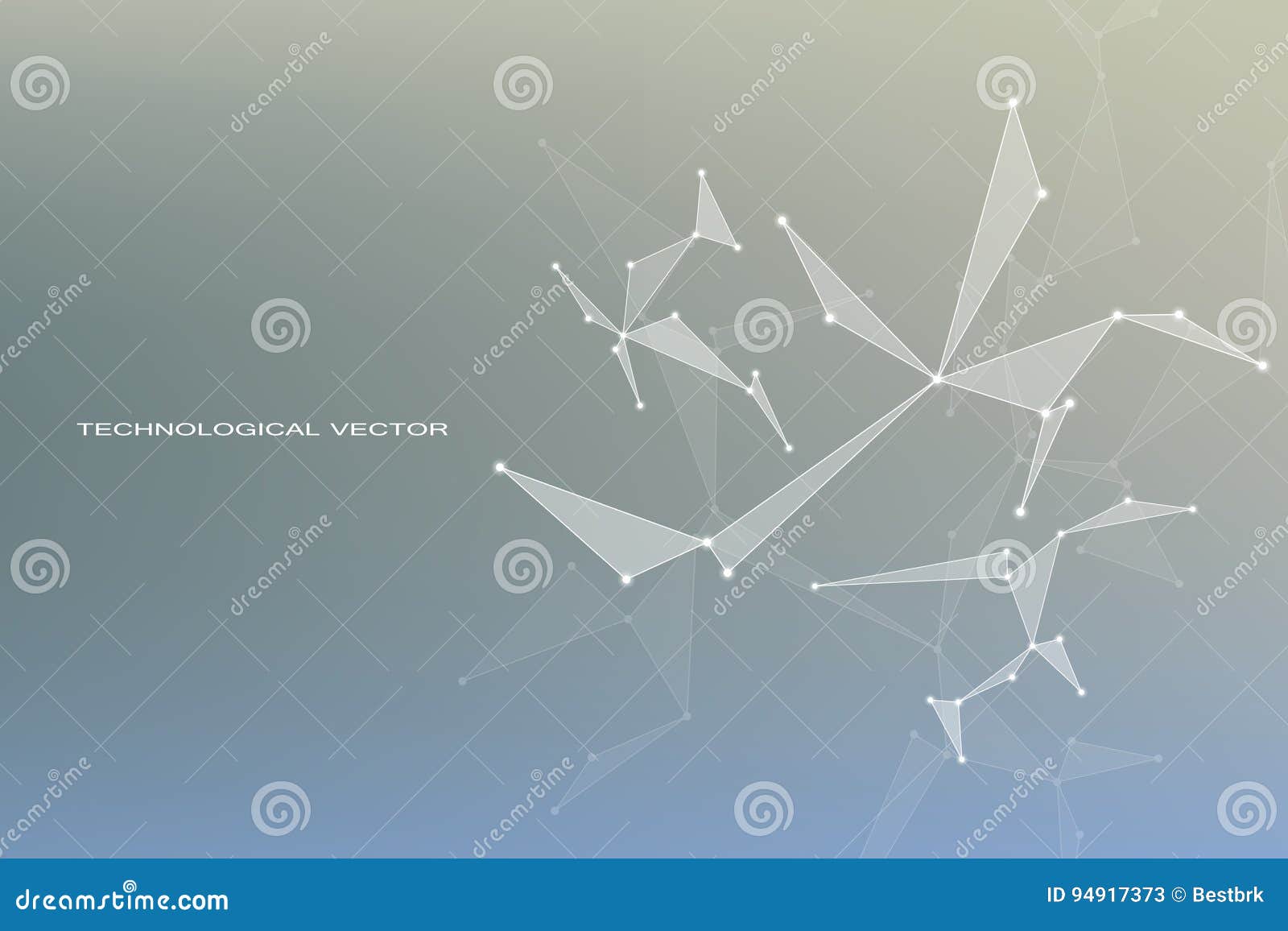 Structure of Molecular Particles and Atom, Polygonal Abstract ...