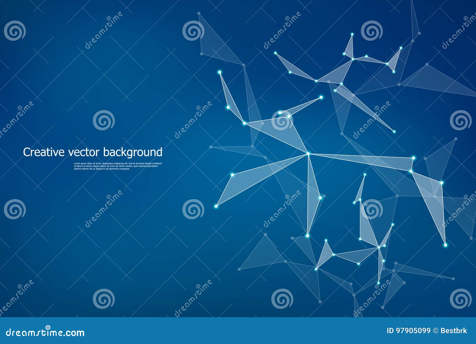 Structure of Molecular Particles and Atom, Polygonal Abstract ...