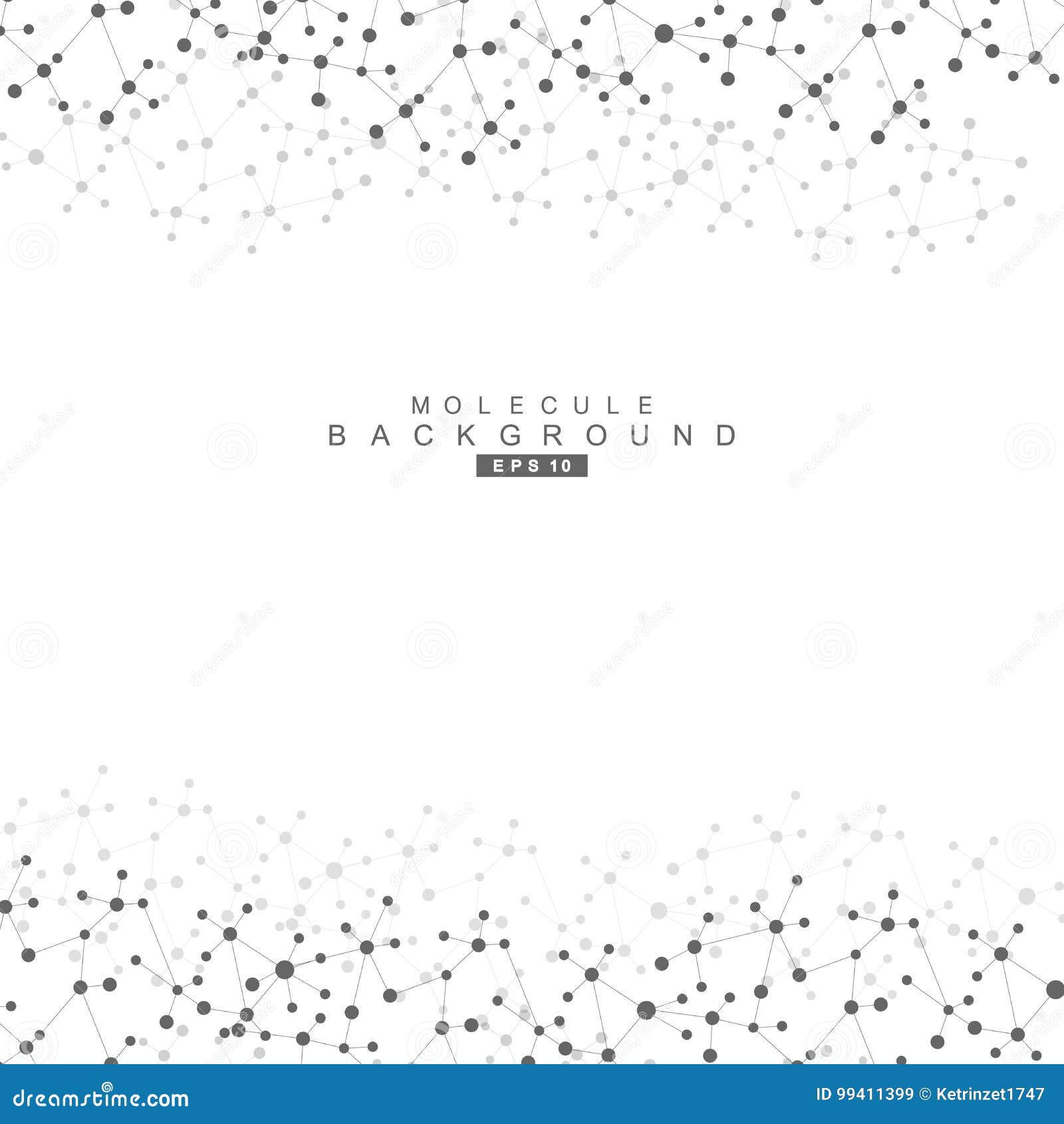 Molecule DNA And Neurons Vector. Molecular Structure. Connected Lines ...