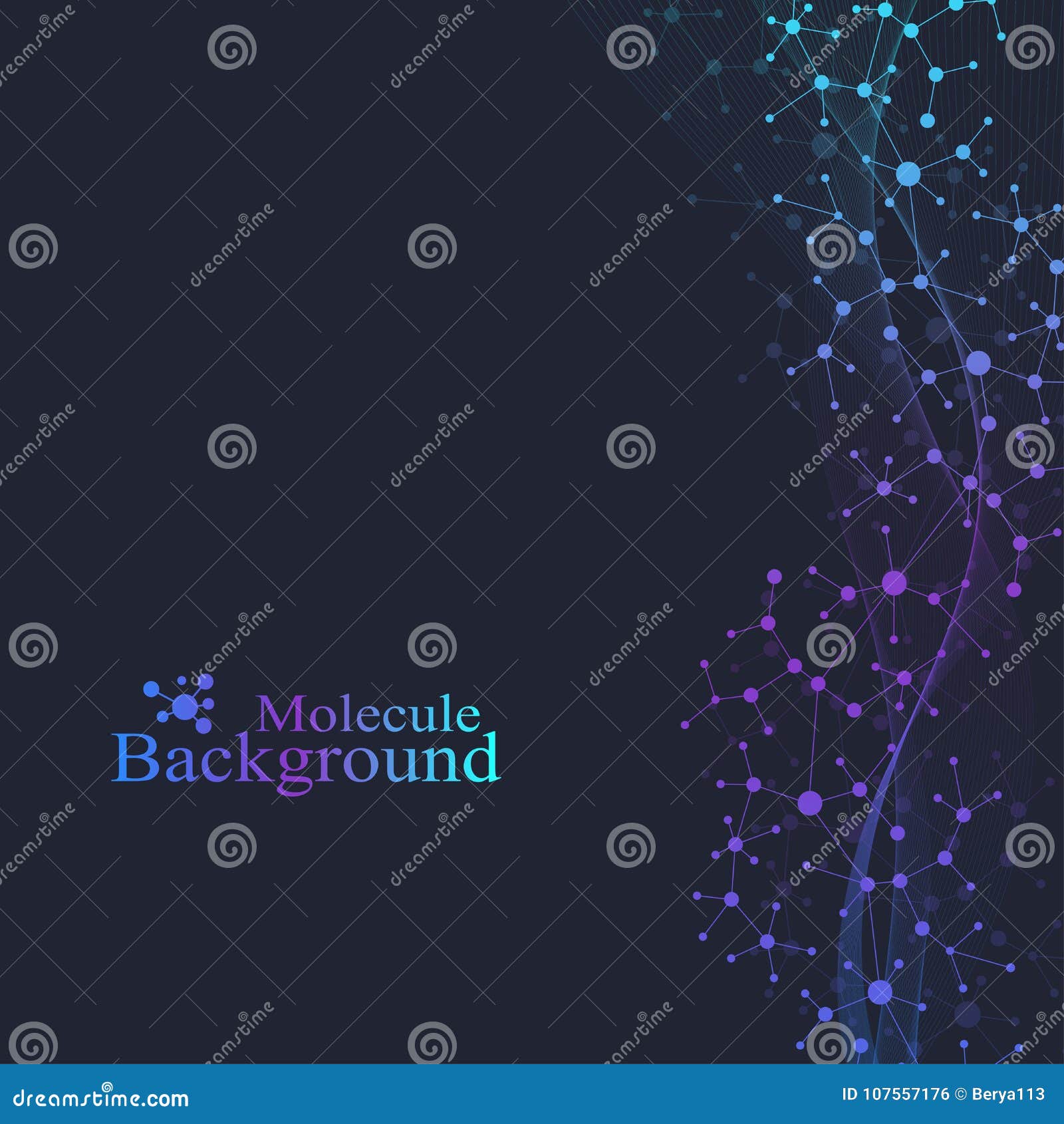 Structure Molecule and Communication. Dna, Atom, Neurons Stock Vector ...