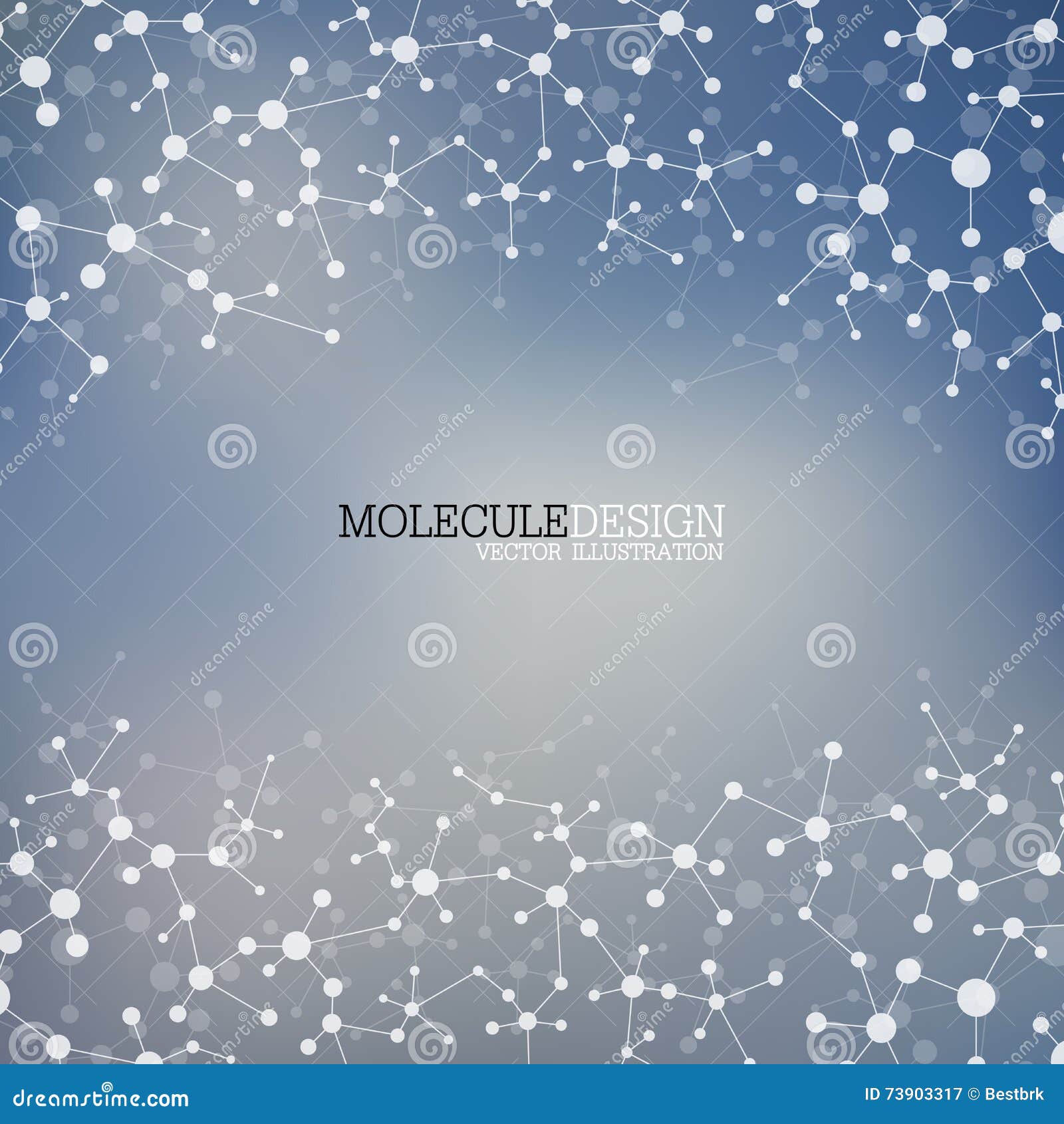 Structure Molecule of DNA and Neurons. Abstract Background Stock Vector ...