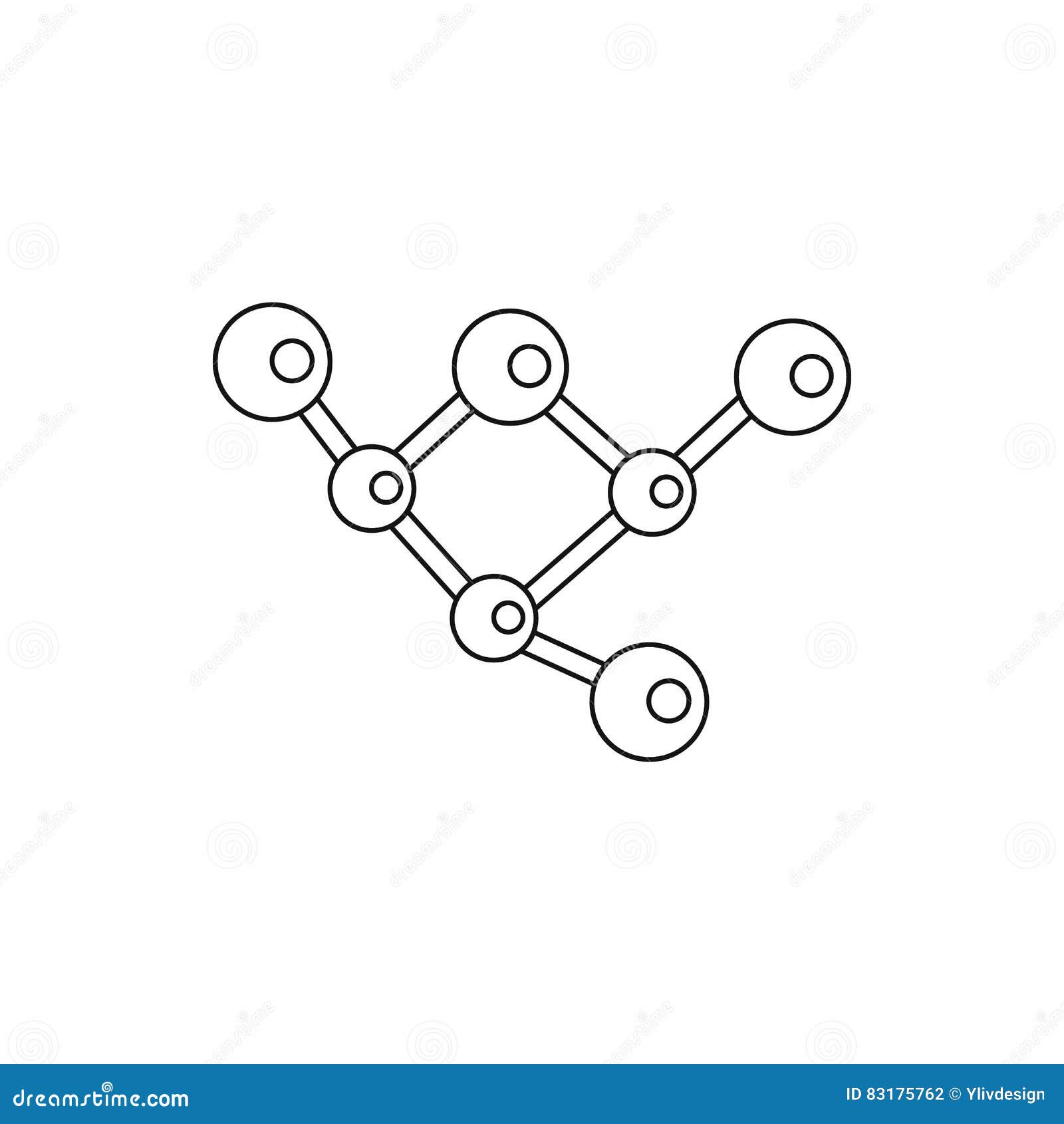 Structure Molecule Icon, Outline Style Stock Vector - Illustration of ...