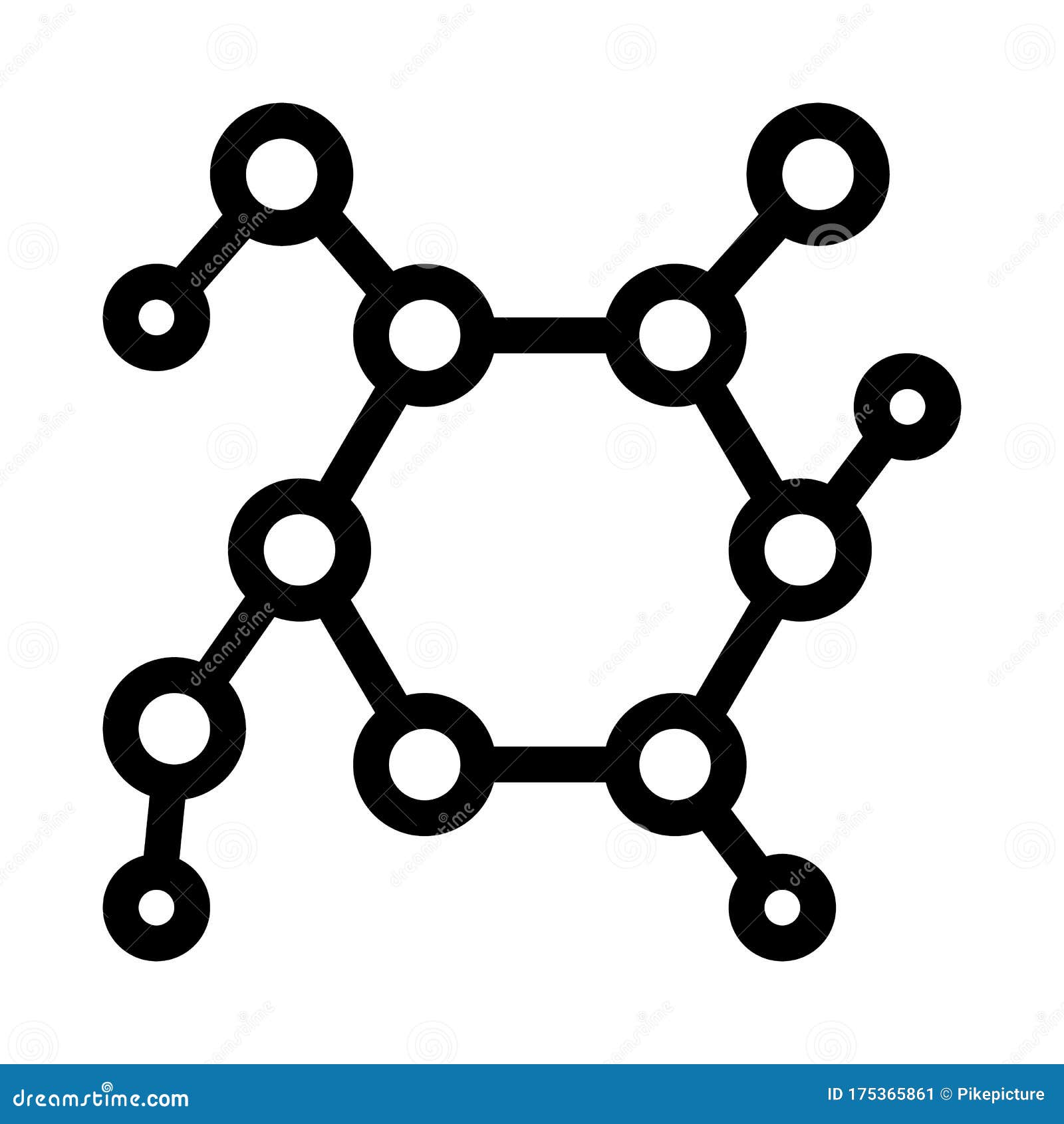 Structure Molecule Medical Biomaterial Vector Icon Stock Vector ...