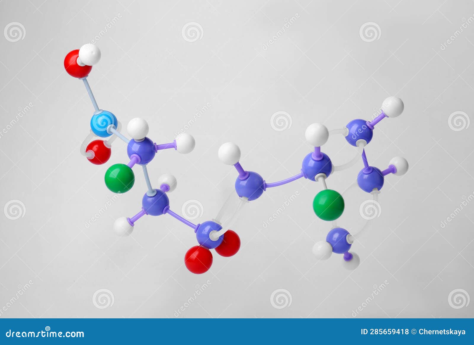 Structure of Molecule on White Background. Chemical Model Stock ...