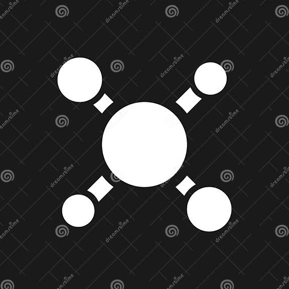 Structure of Molecules Dark Mode Glyph Ui Icon Stock Vector ...