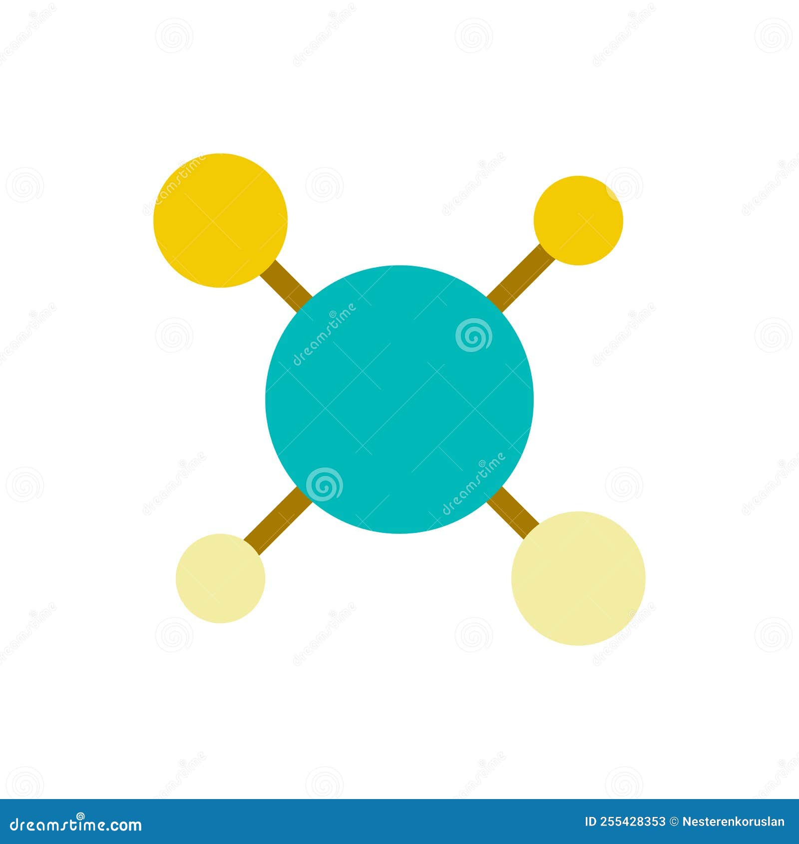 Structure of Molecules Flat Color Ui Icon Stock Vector - Illustration ...