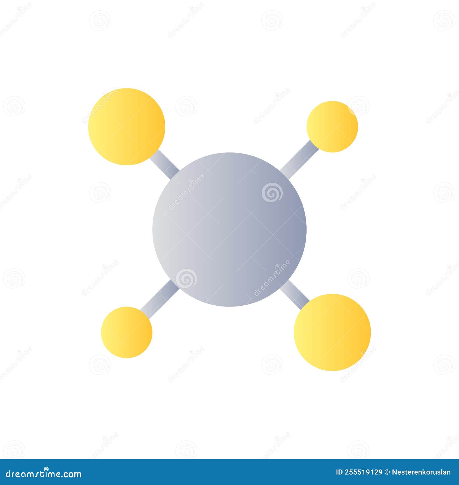 Structure of Molecules Flat Gradient Two-color Ui Icon Stock Vector - Illustration of vector ...