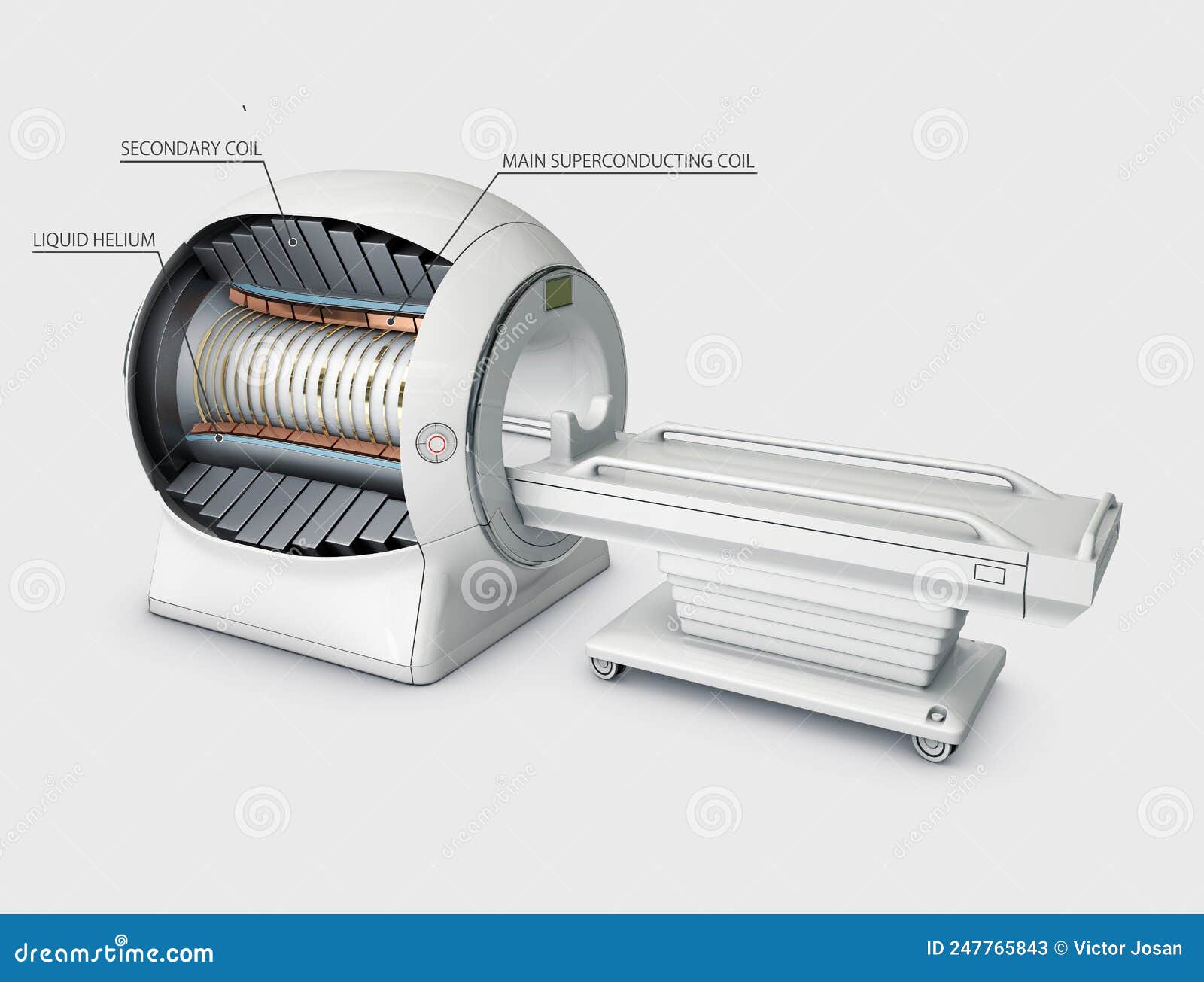 Structure of MRI - Magnetic Resonance Tomography Imaging Scan Device ...