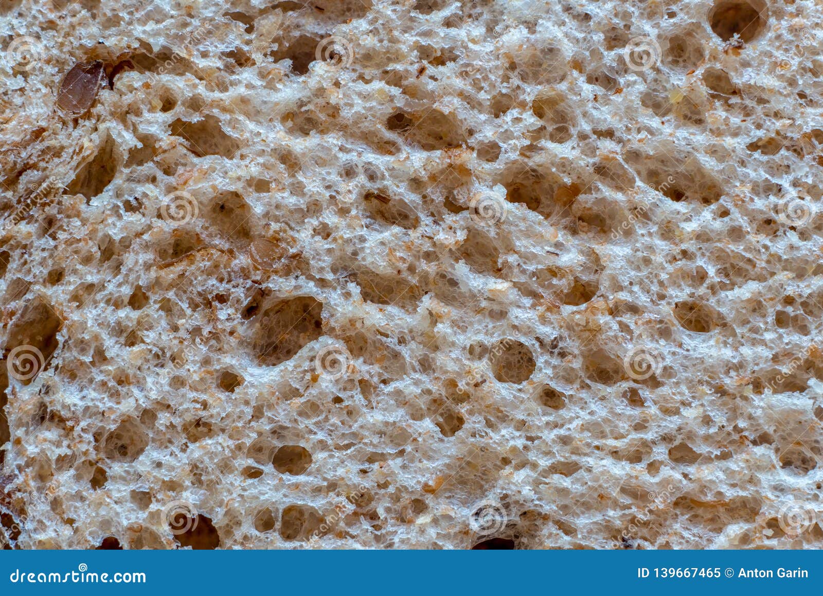 The Structure of Natural Organic Porous Bread for the Background Stock ...
