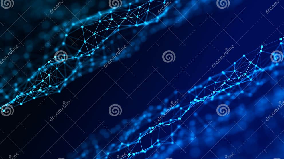 The Structure Of The Network Connection Of Points And Lines Data Technology Digital Background