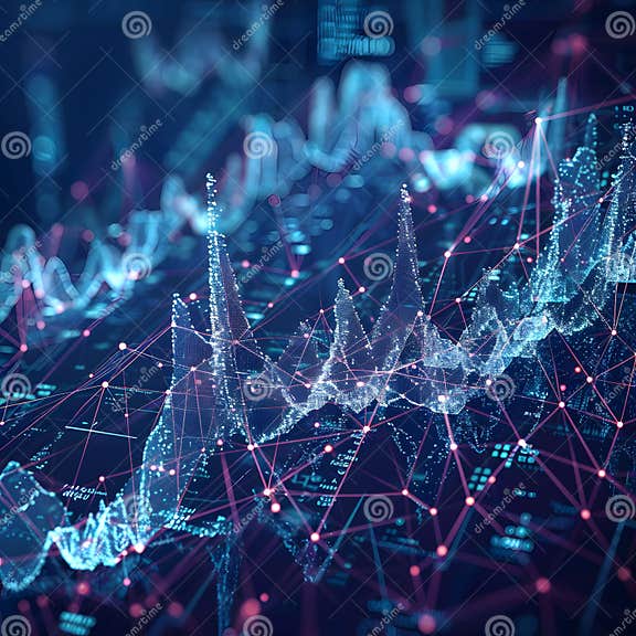 Structure of the Network Connection of Points and Lines. Data Transfer. Abstract Technology ...