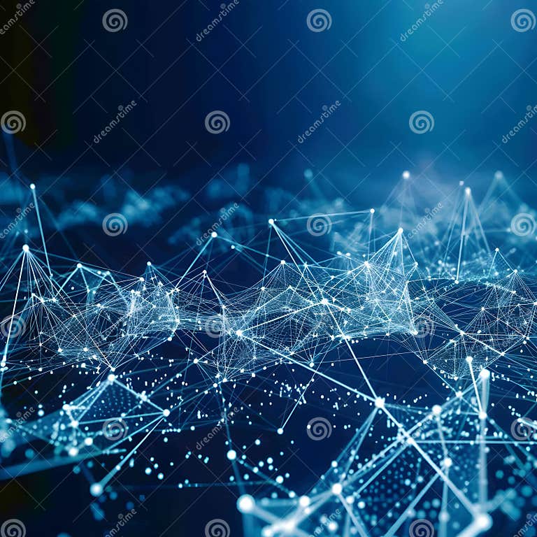 Structure Of The Network Connection Of Points And Lines Data Transfer Abstract Technology