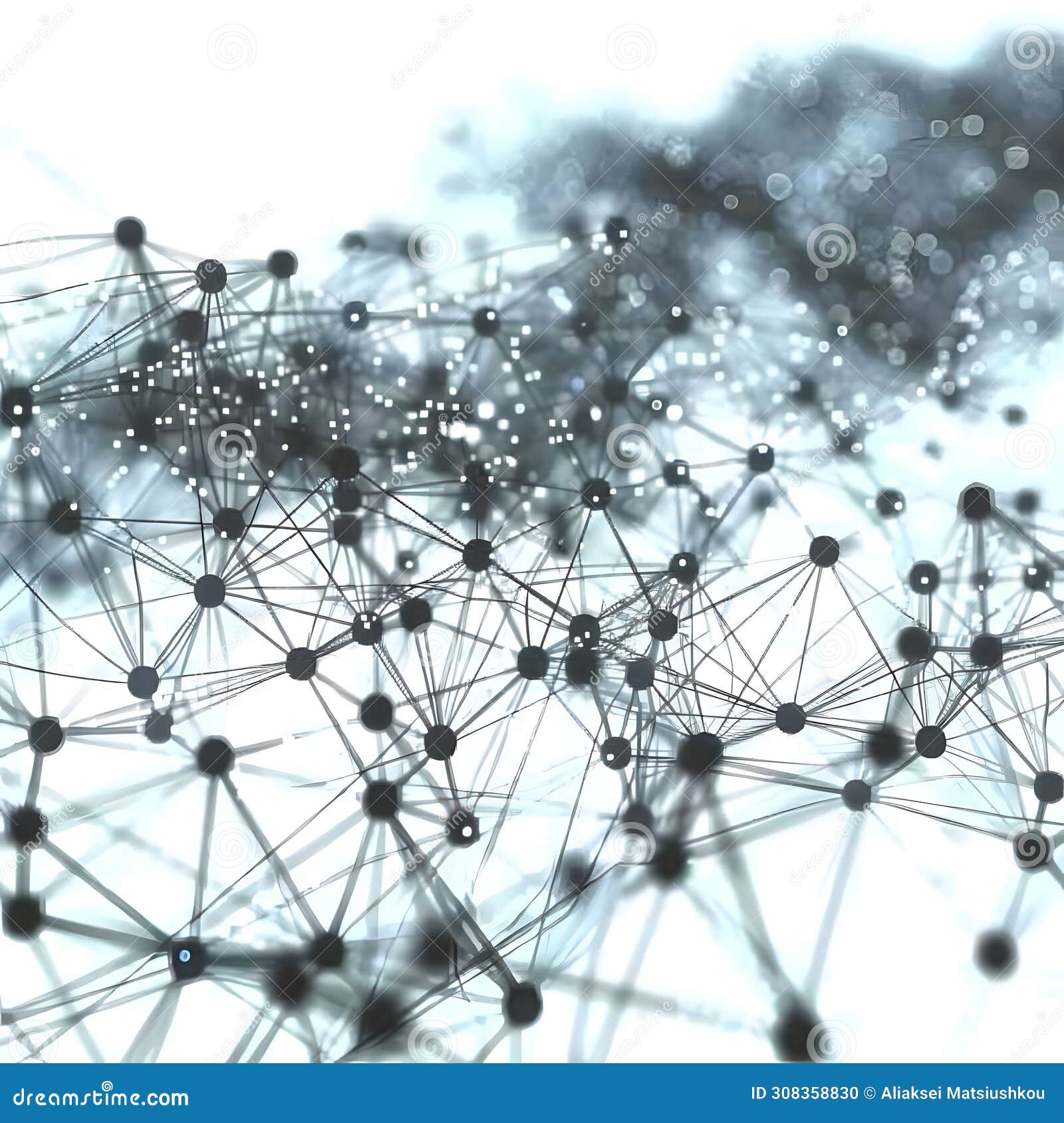 Structure of the Network Connection of Points and Lines Stock Illustration - Illustration of ...