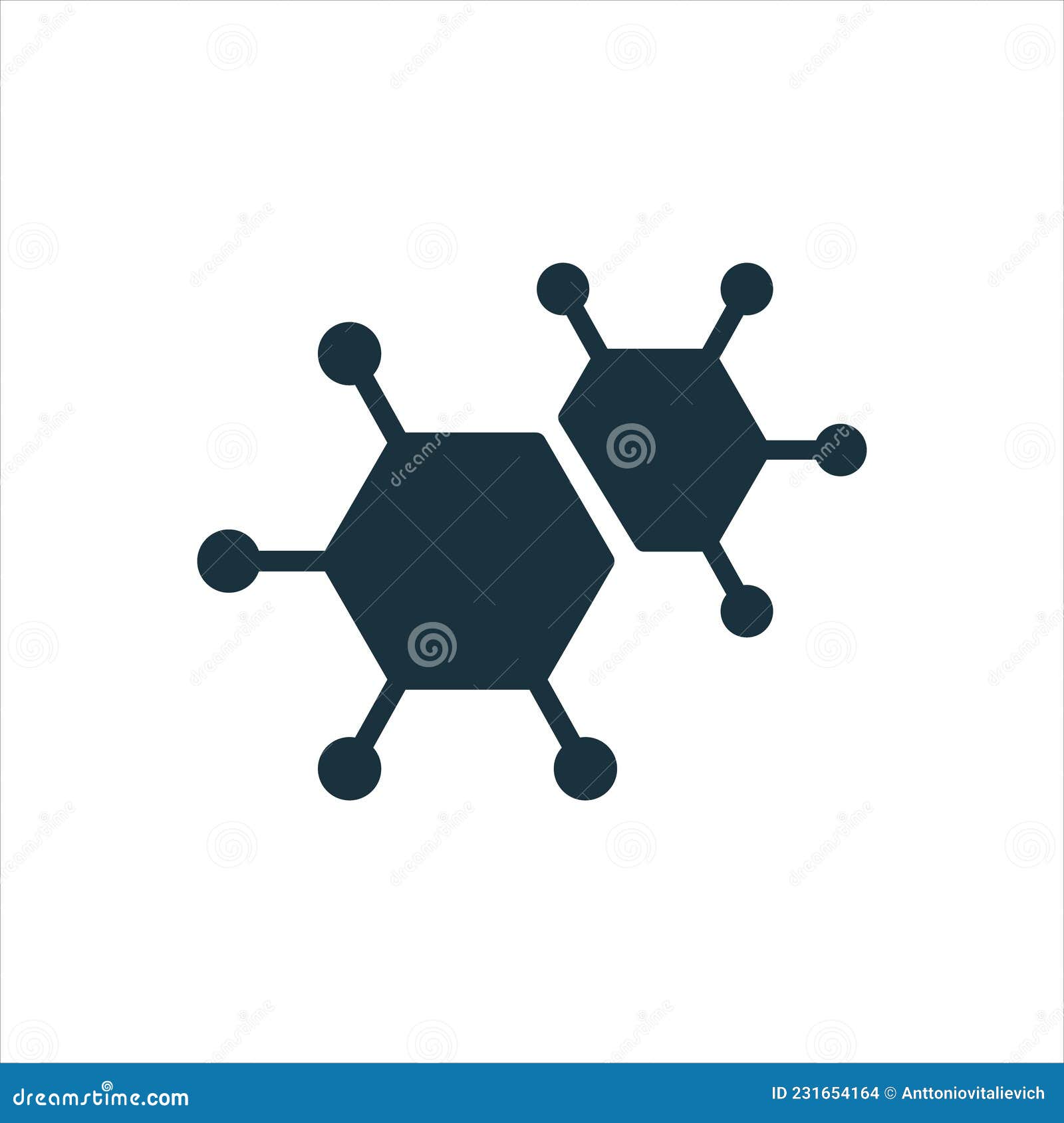 Structure Network Molecular Silhouette Icon. Atom Connect Structure ...