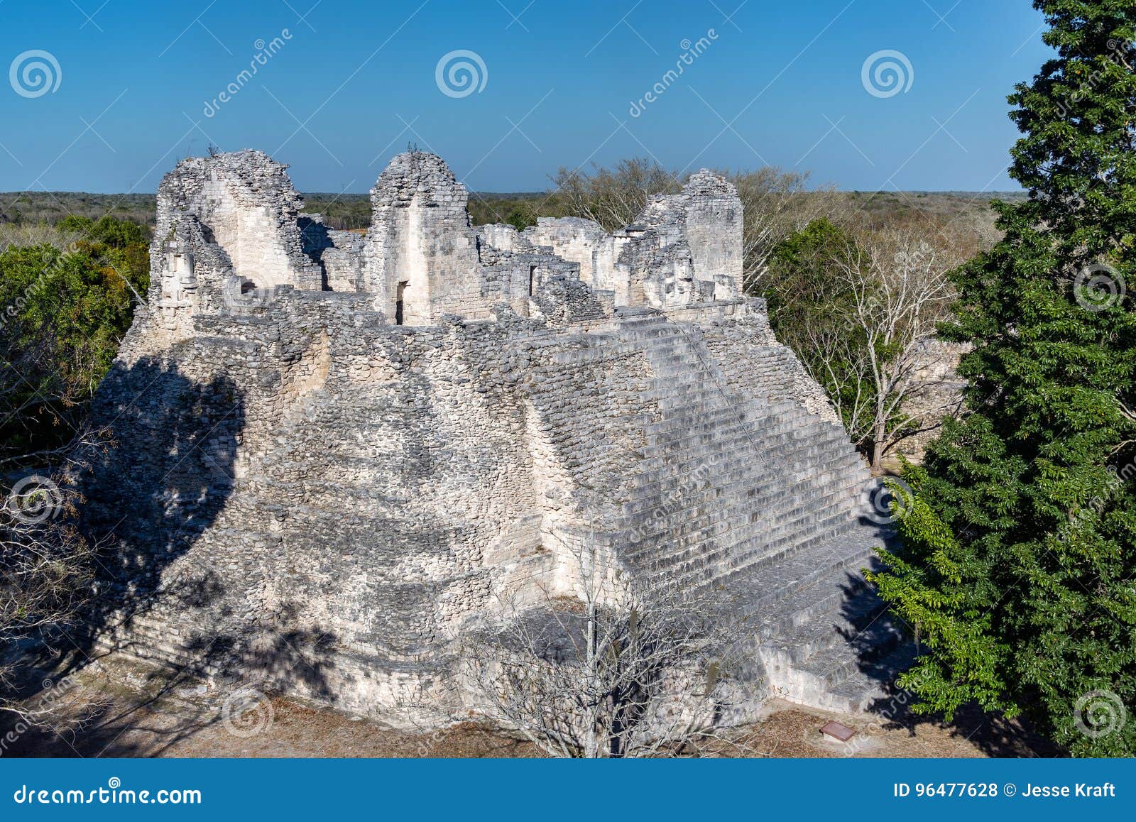 Becan Maya Temple In The Yucatan, Mexico. Stock Photo | CartoonDealer ...
