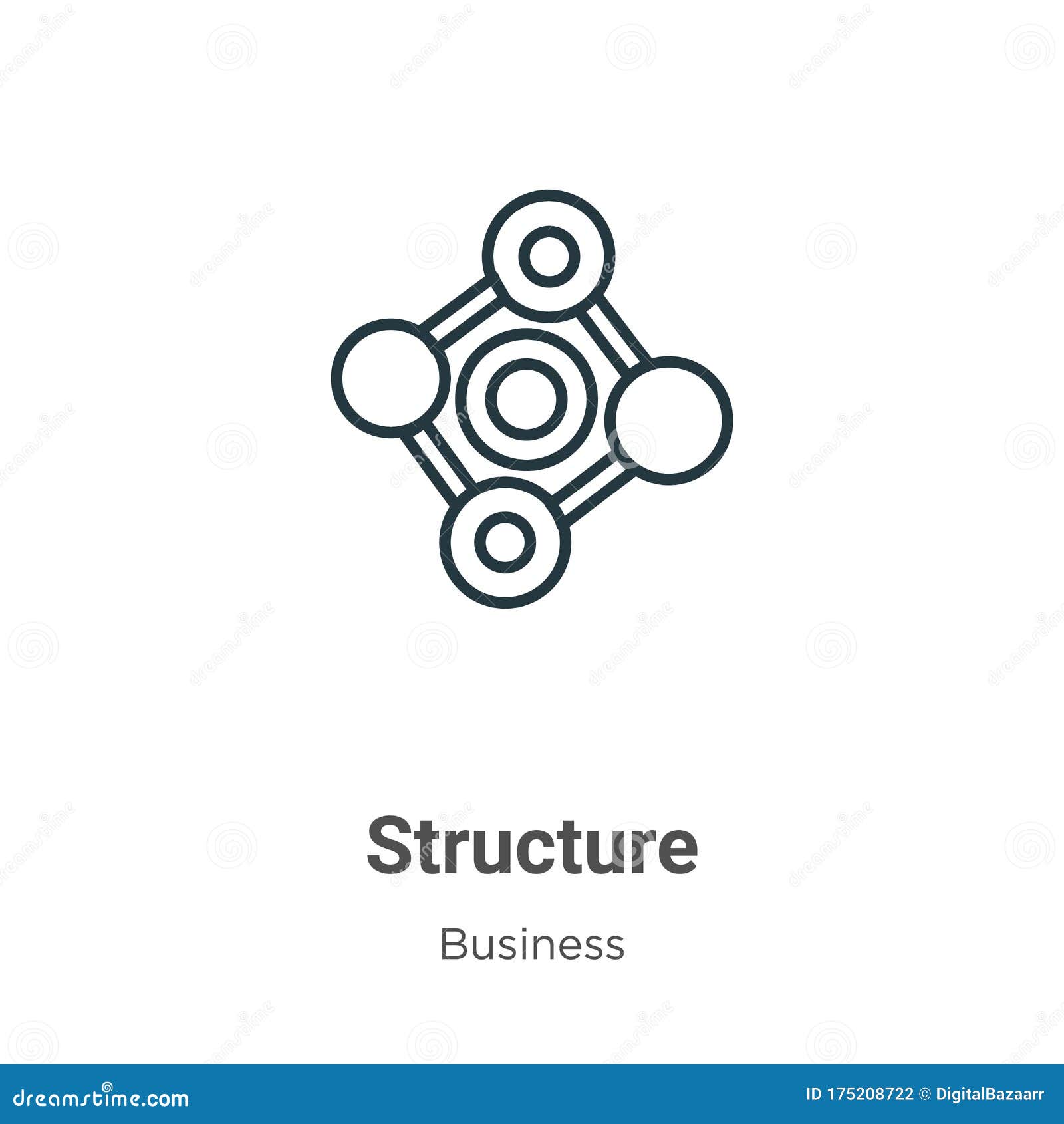 Structure Outline Vector Icon. Thin Line Black Structure Icon, Flat ...