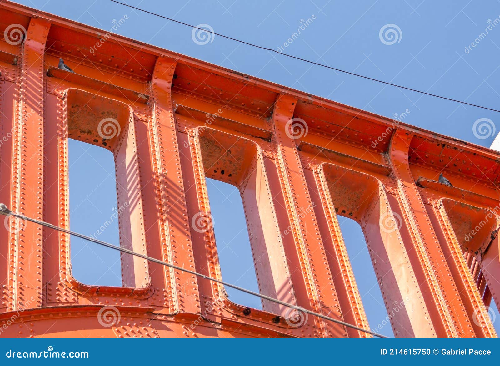 Structure Over the Arch of a Bridge Stock Photo - Image of steel ...