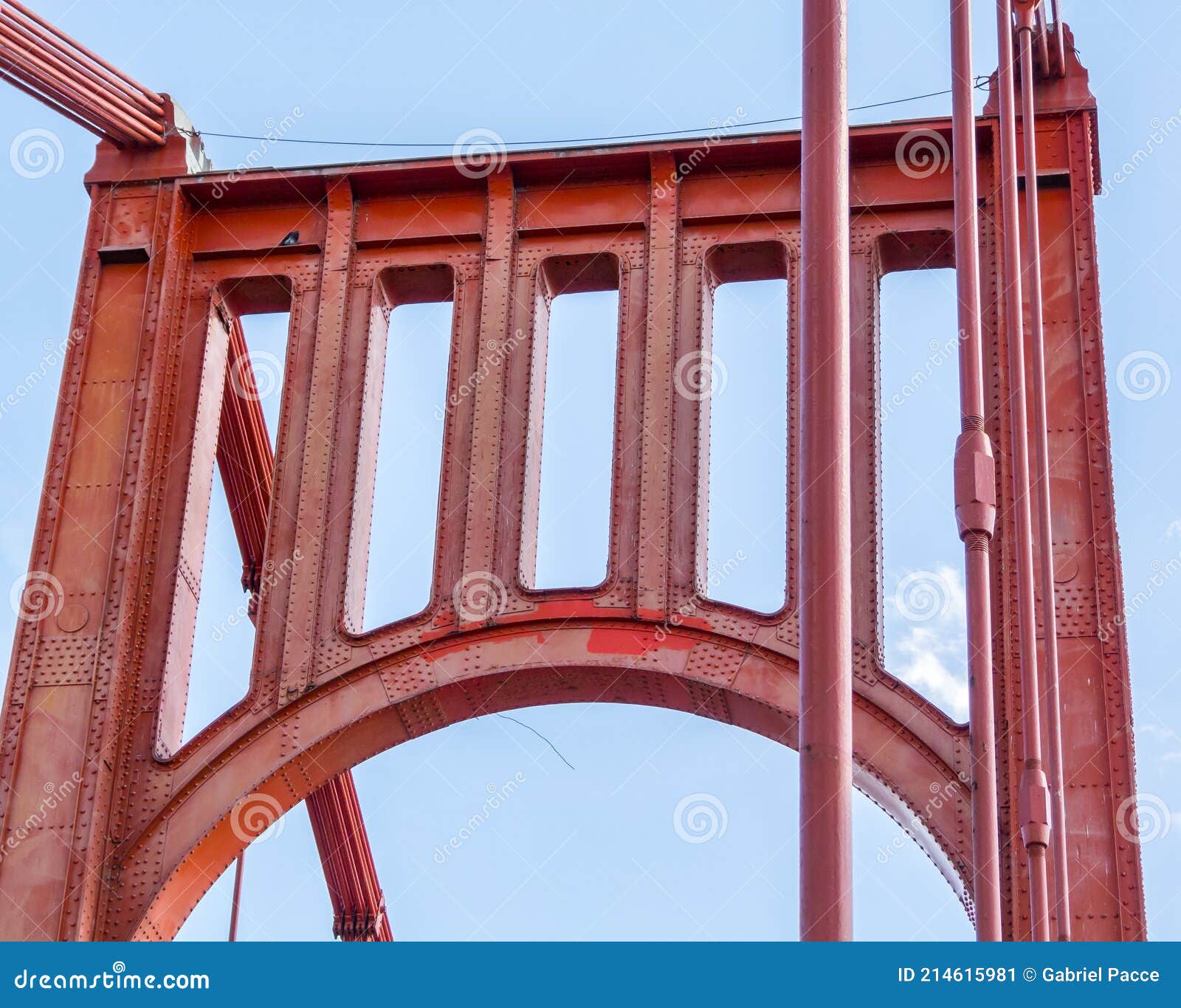 Structure Over an Arch of a Bridge Stock Image - Image of industry ...