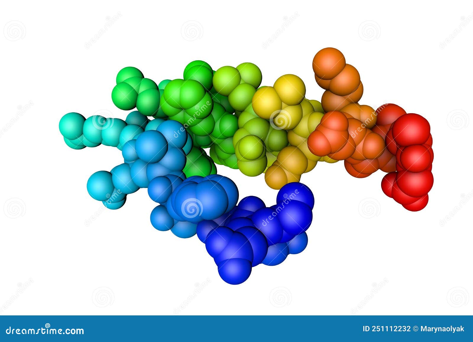 Structure Of P53 Tumor Suppressor. Space-filling Molecular Model ...