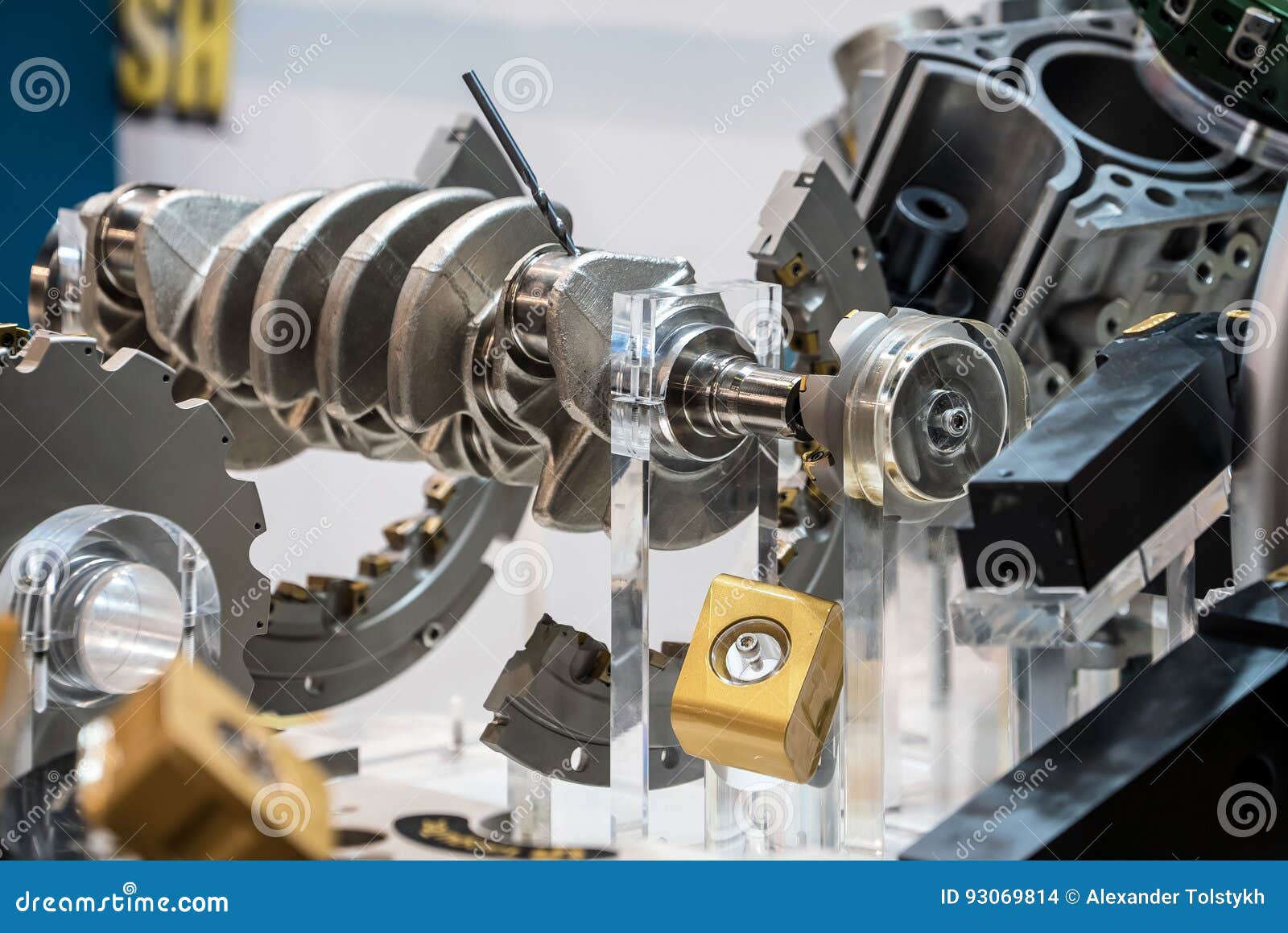 Structure part machining stock photo. Image of engine - 93069814
