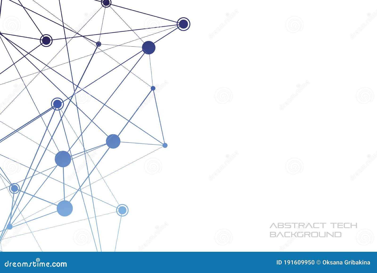 Structure of Particles or Molecules. Connected Line and Dots Stock ...