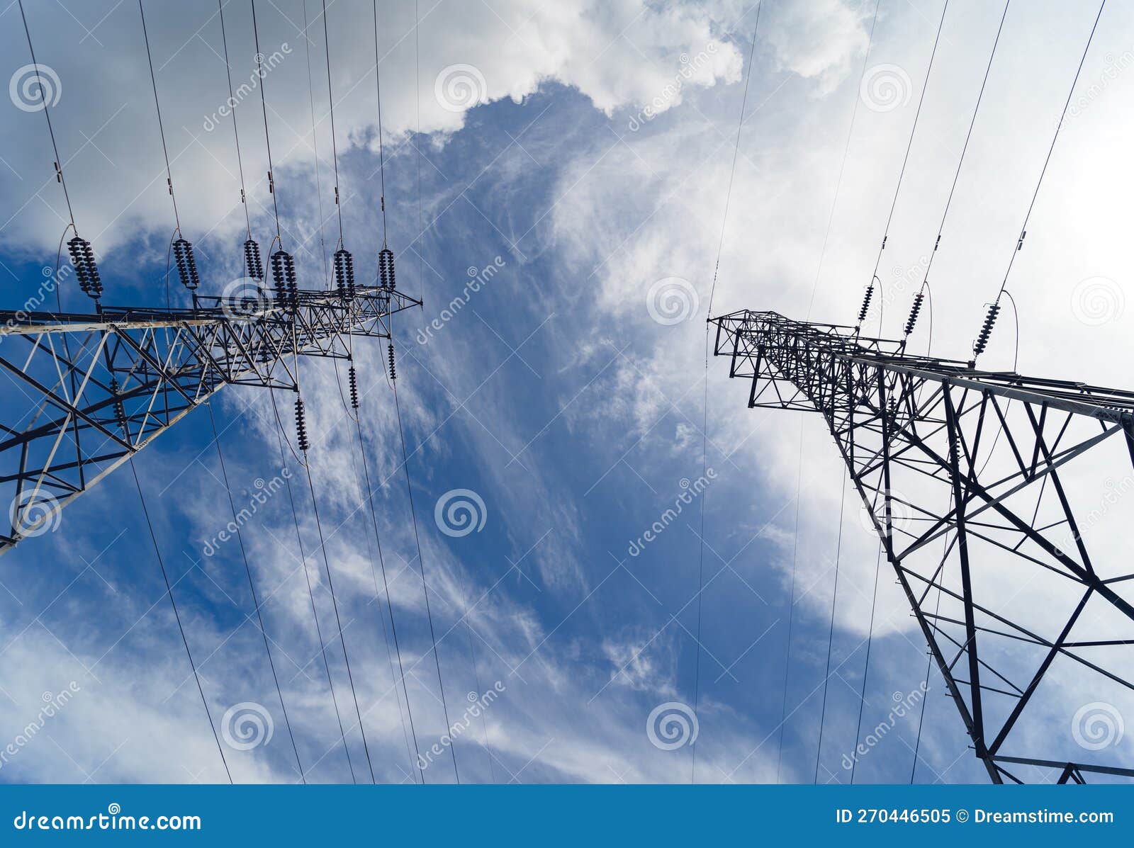 Structure Pattern View of High Voltage Pole Power Transmission Tower ...