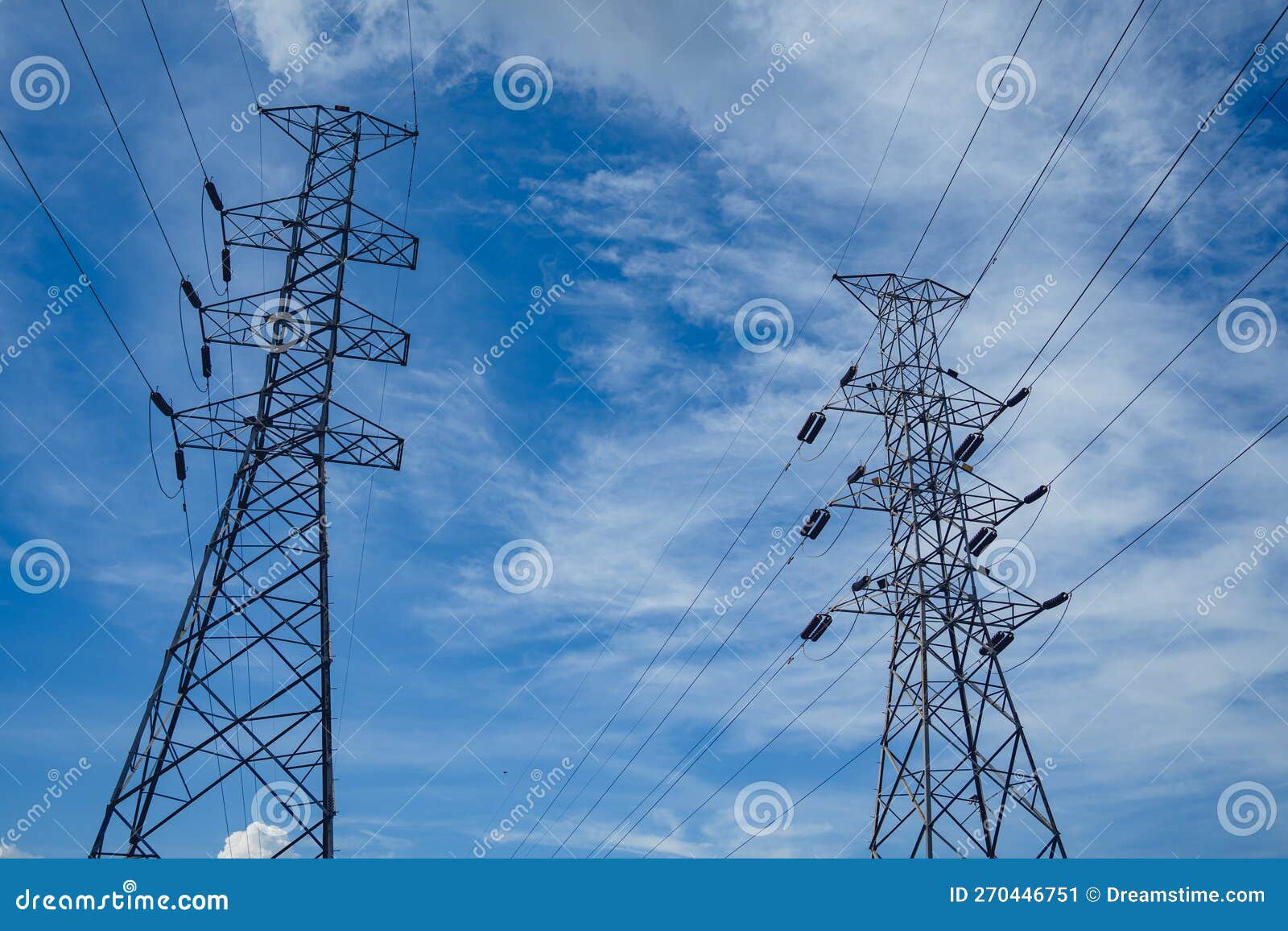 Structure Pattern View of High Voltage Pole Power Transmission Tower ...
