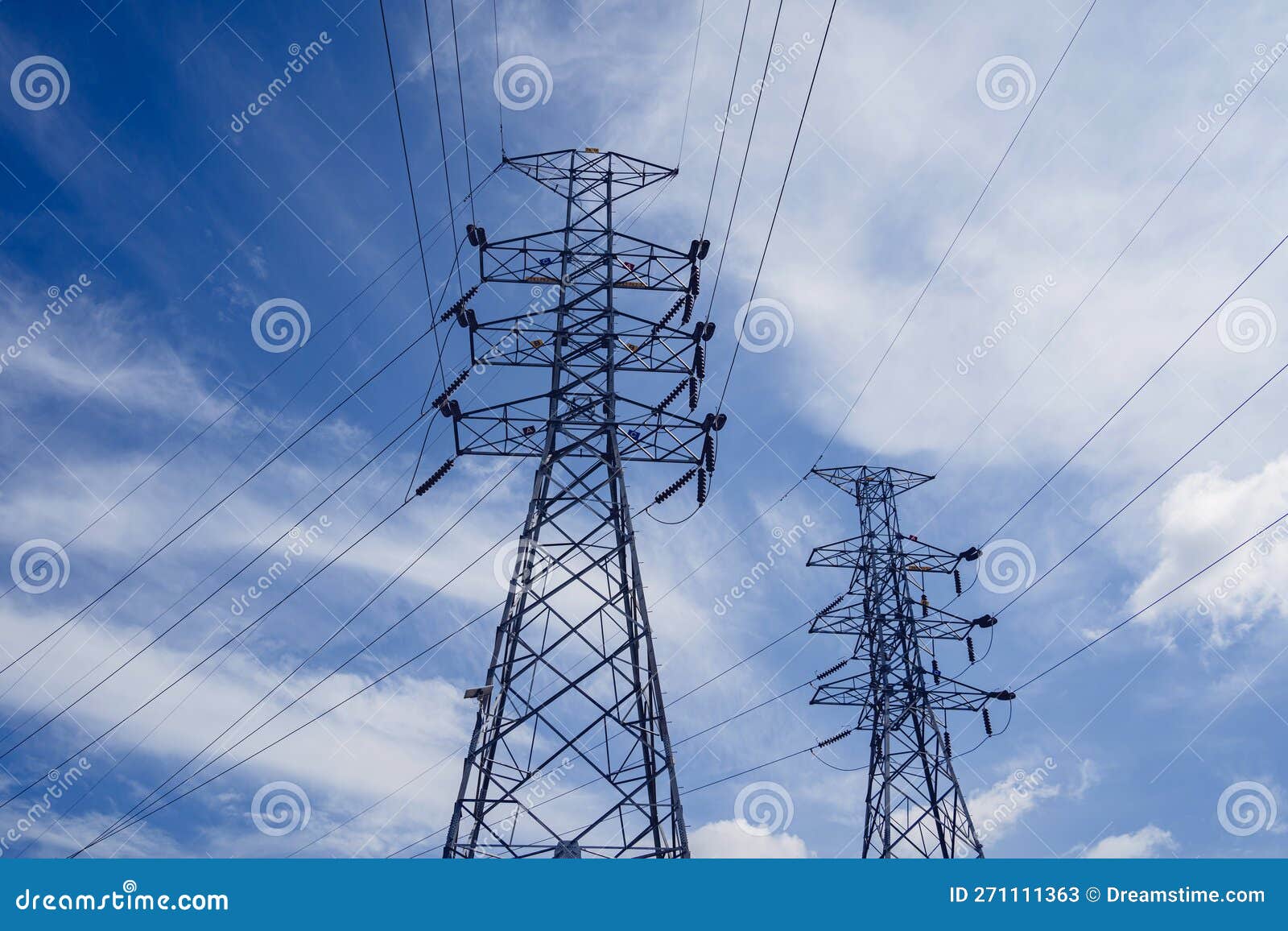 Structure Pattern View of High Voltage Pole Power Transmission Tower ...