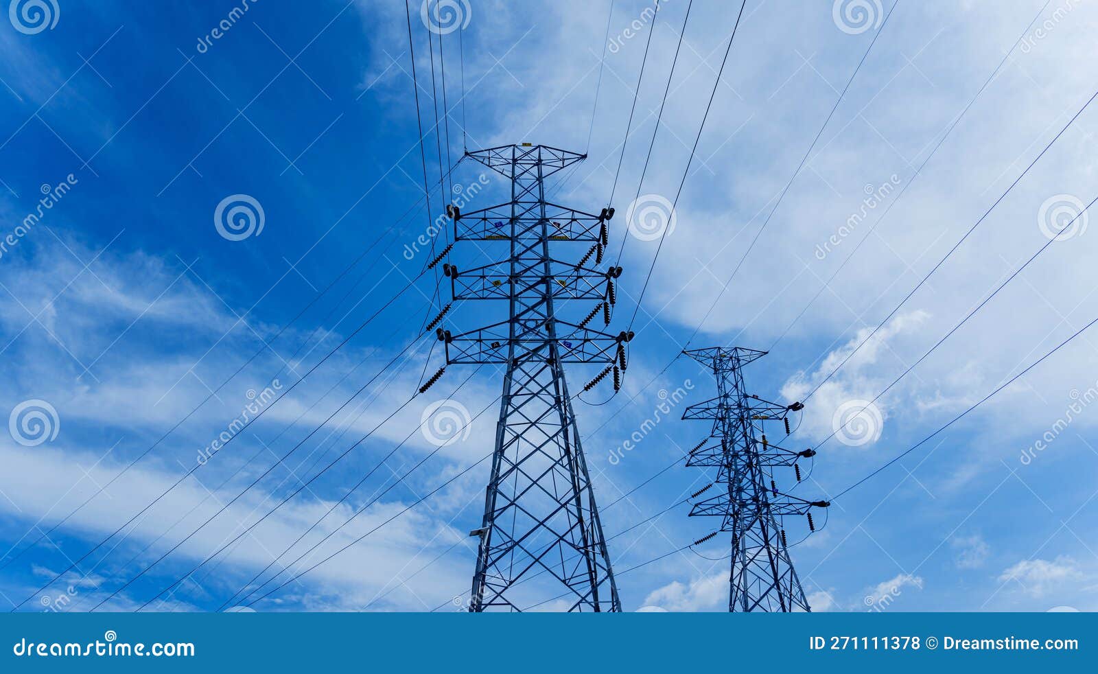 Structure Pattern View of High Voltage Pole Power Transmission Tower ...