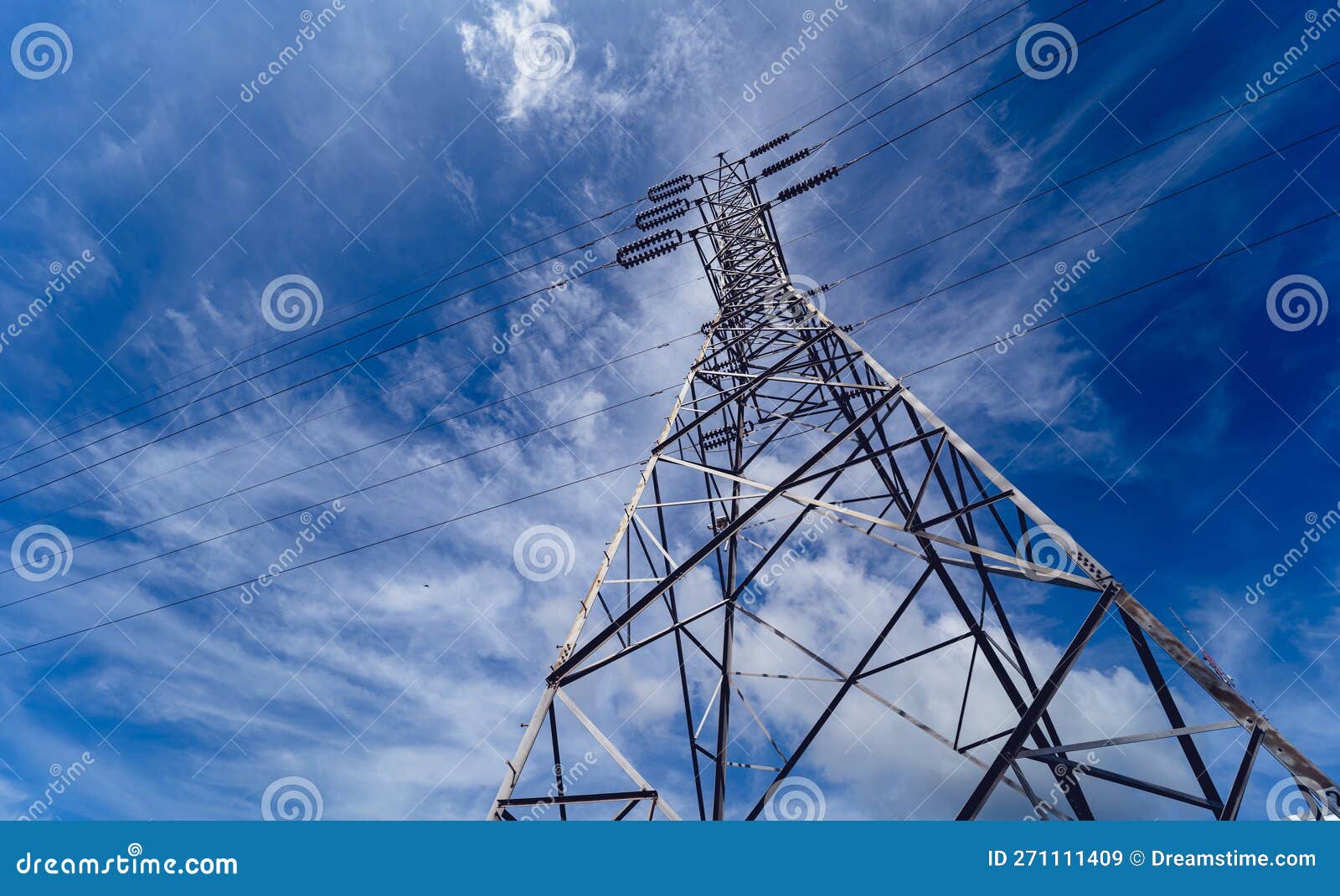 Structure Pattern View of High Voltage Pole Power Transmission Tower ...