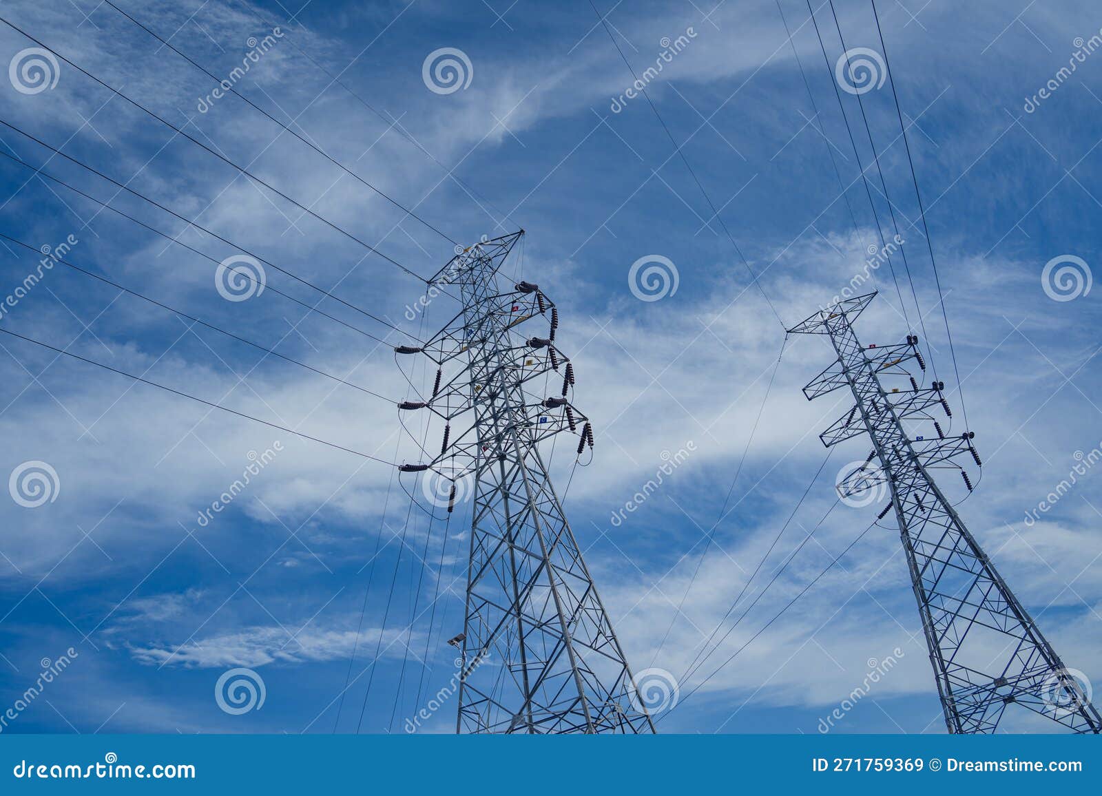 Structure Pattern View of High Voltage Pole Power Transmission Tower ...