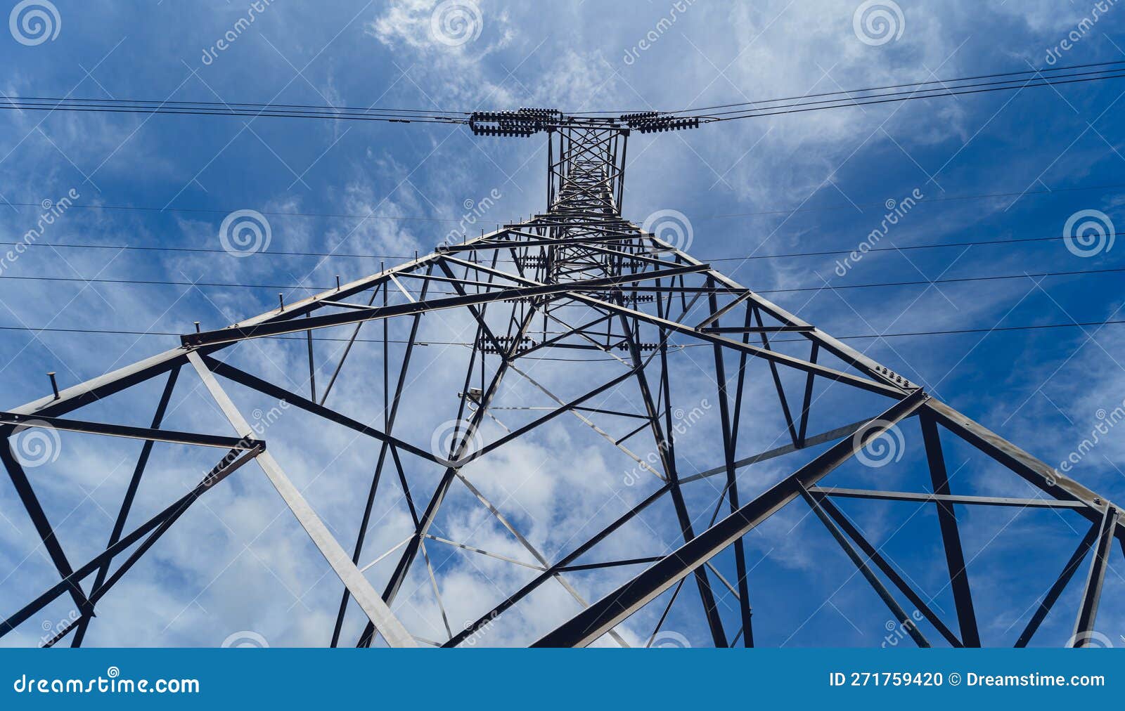 Structure Pattern View of High Voltage Pole Power Transmission Tower ...