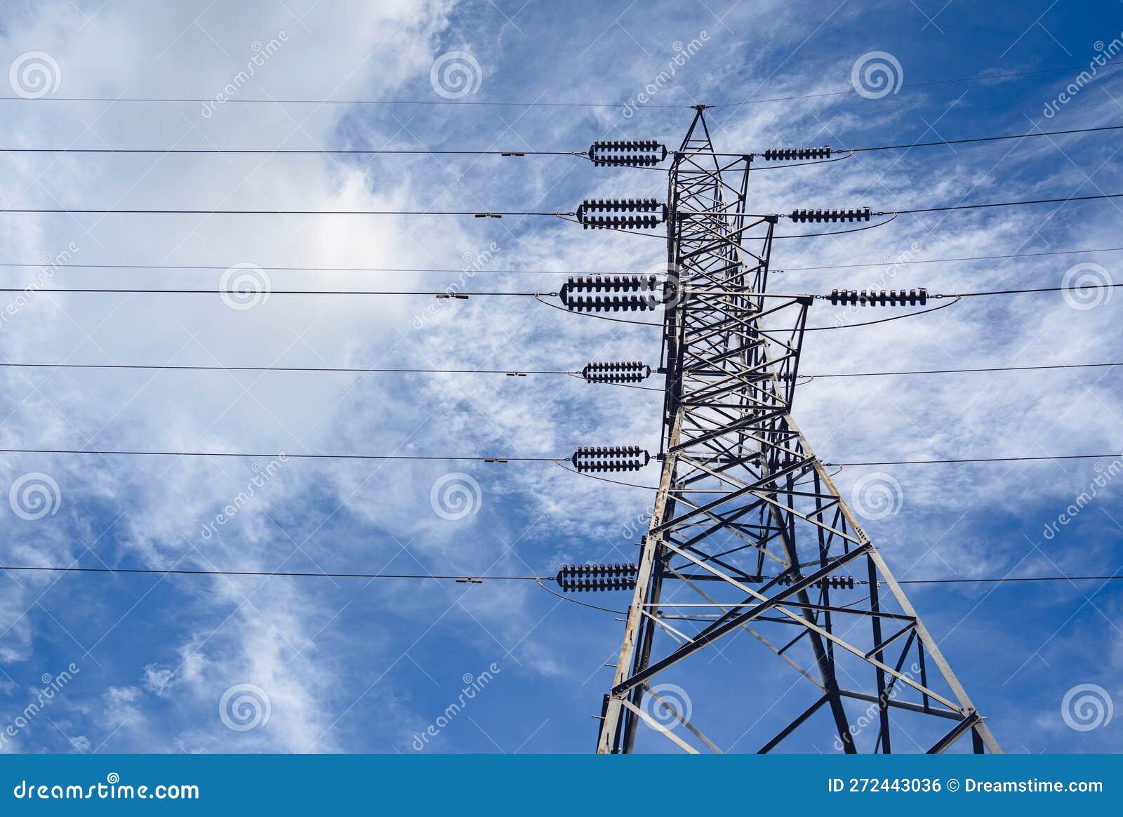 Structure Pattern View of High Voltage Pole Power Transmission Tower ...
