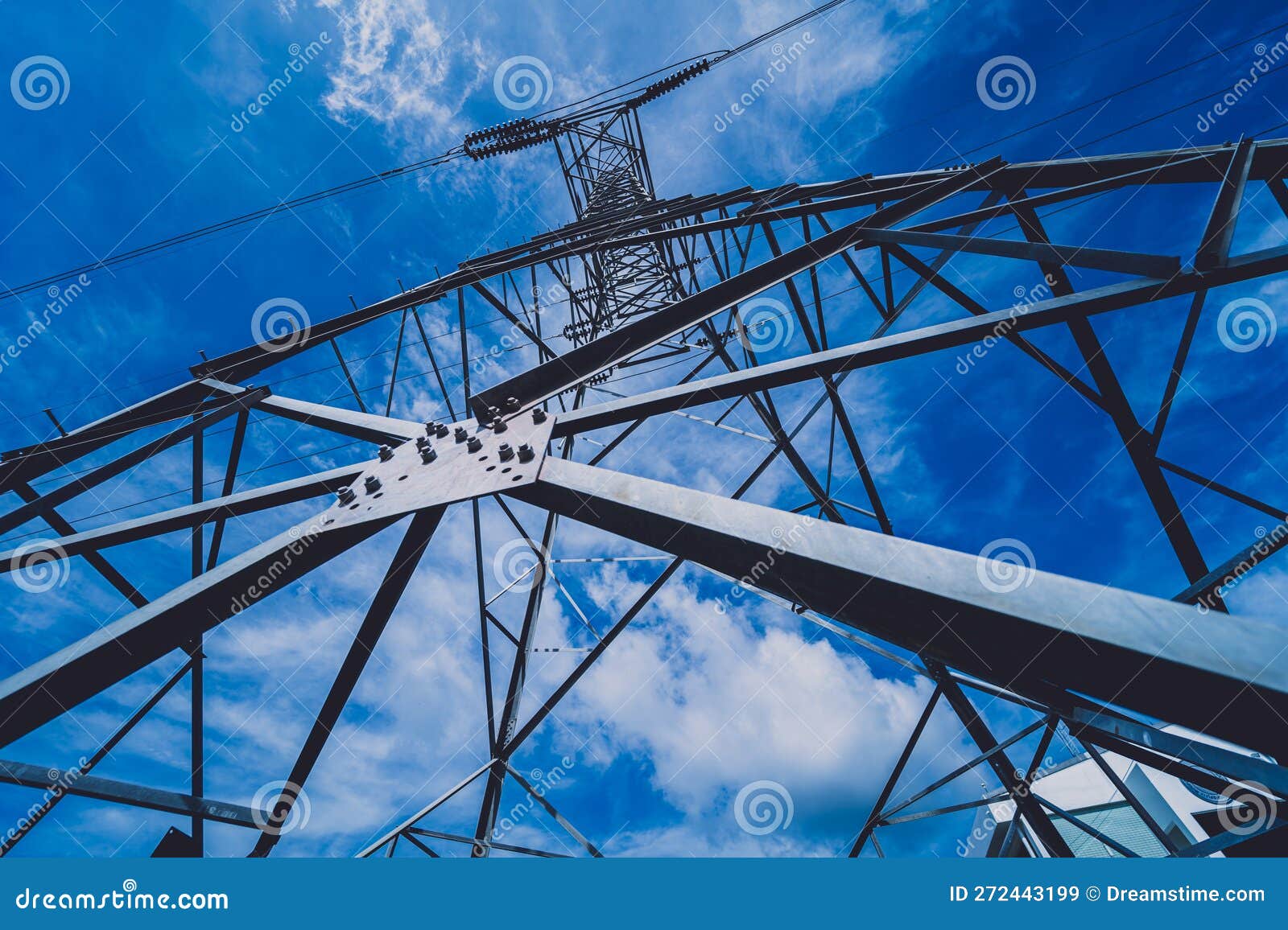 Structure Pattern View of High Voltage Pole Power Transmission Tower ...