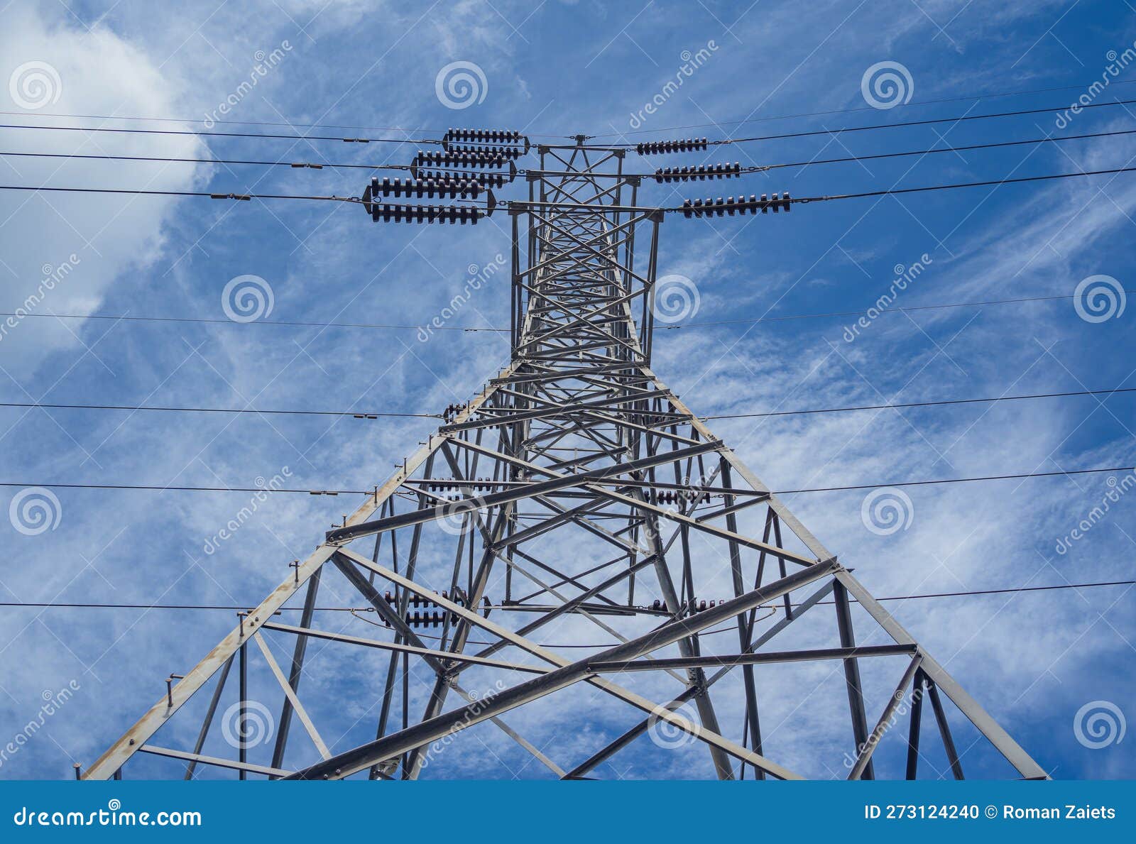 Structure Pattern View of High Voltage Pole Power Transmission Tower ...