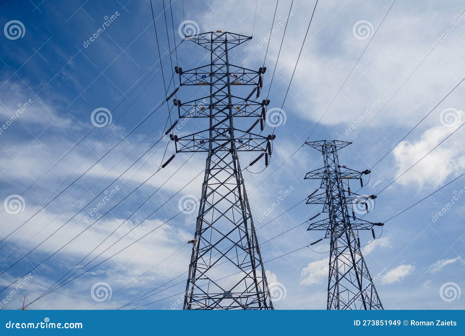 Structure Pattern View of High Voltage Pole Power Transmission Tower ...