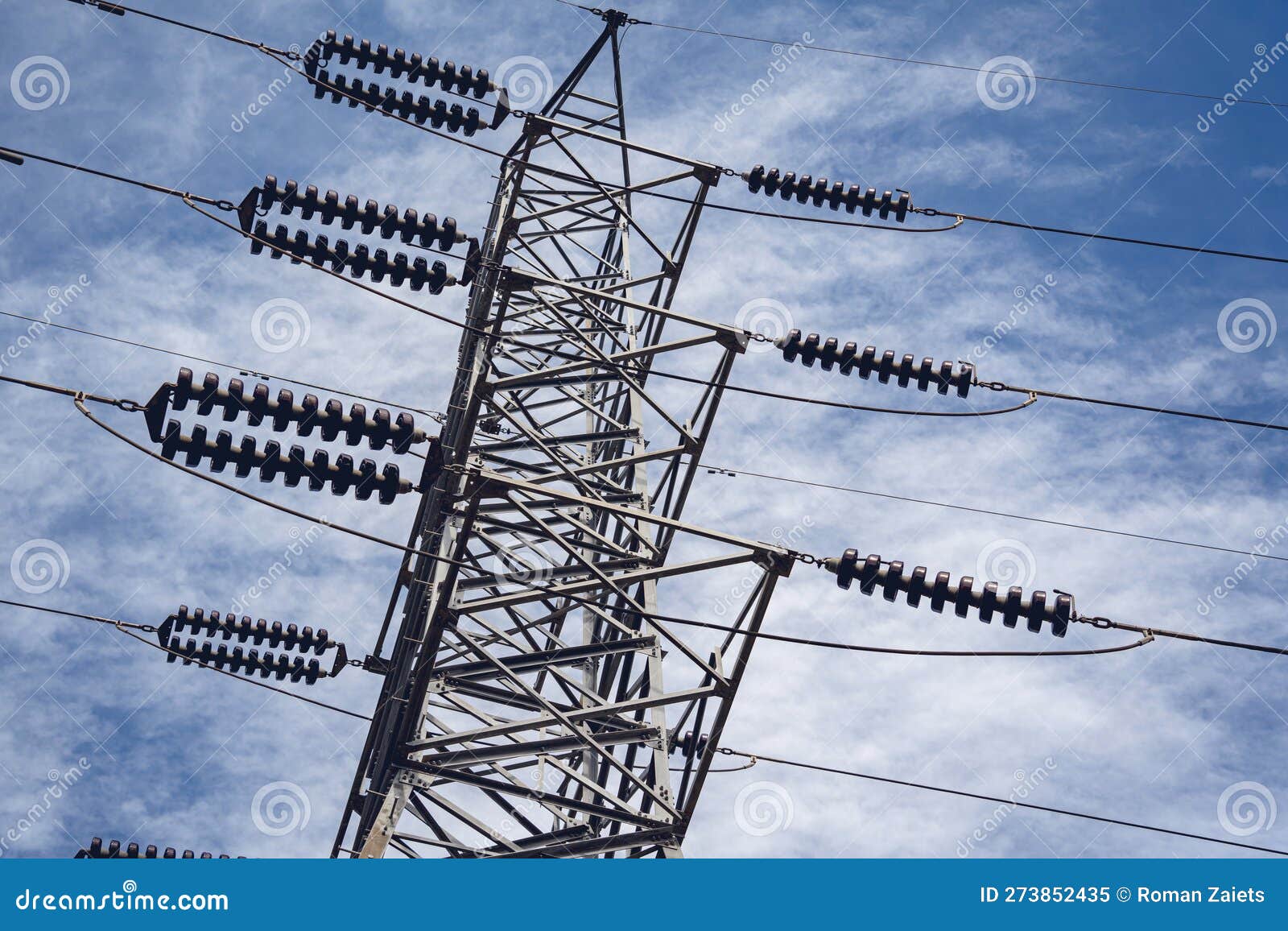 Structure Pattern View of High Voltage Pole Power Transmission Tower ...