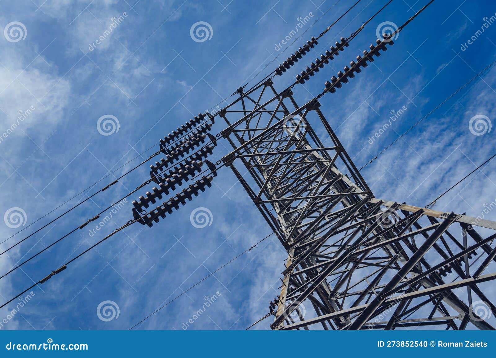 Structure Pattern View of High Voltage Pole Power Transmission Tower ...