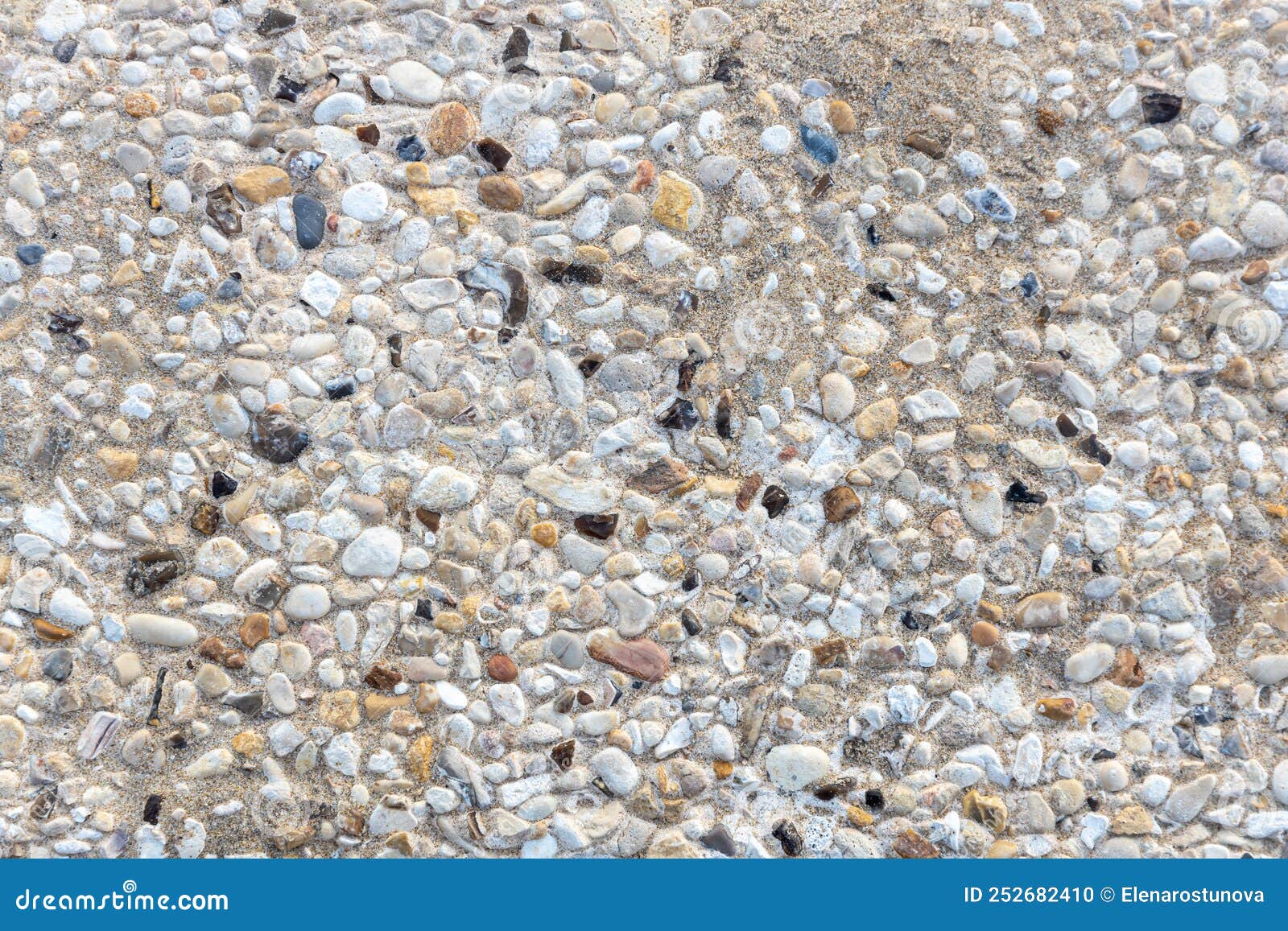 The Structure of the Pavement, Lined with Pebbles. Stock Photo - Image ...