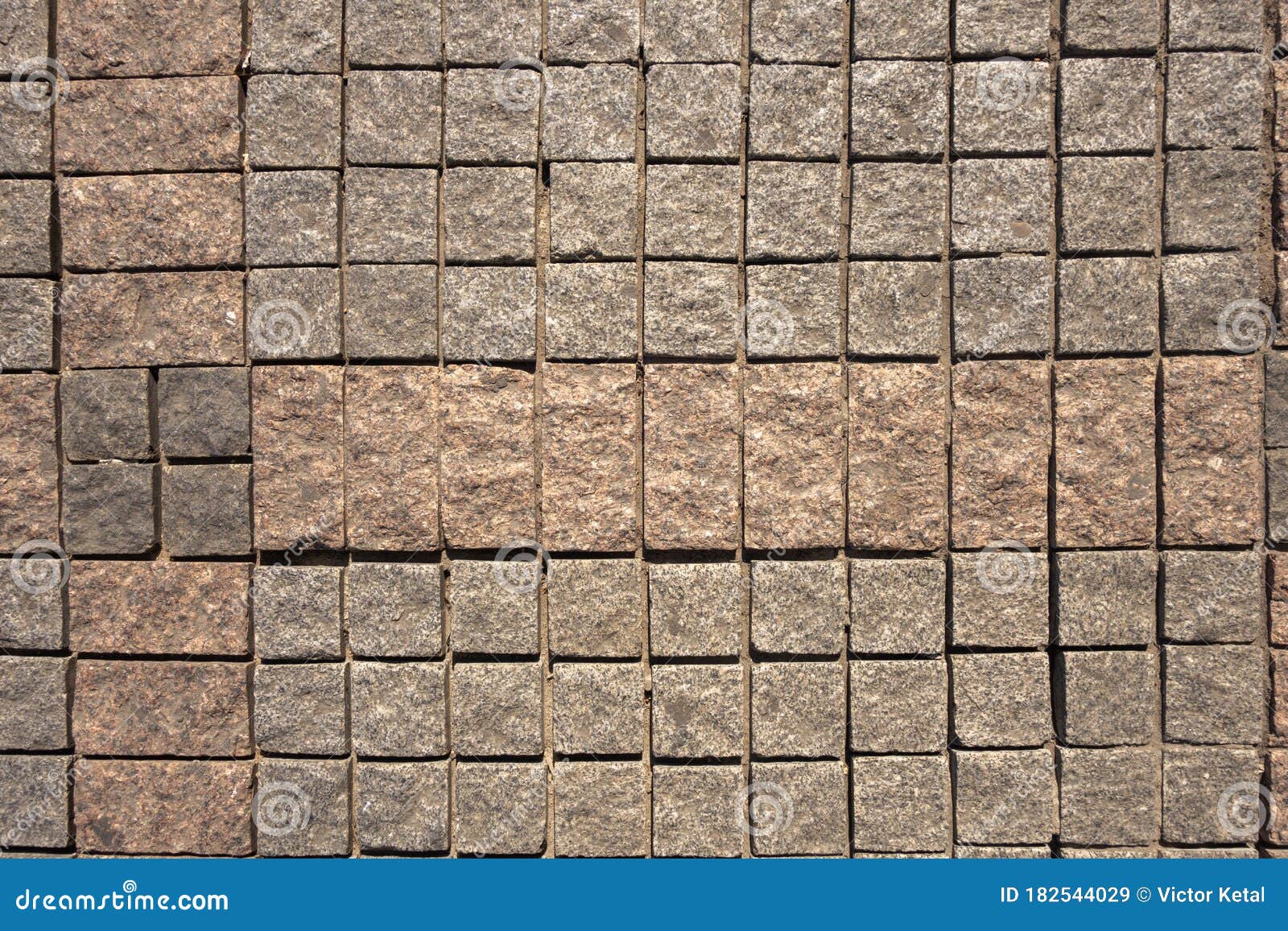 The Structure of the Pavers is Made of Granite Square Elements in Gray ...