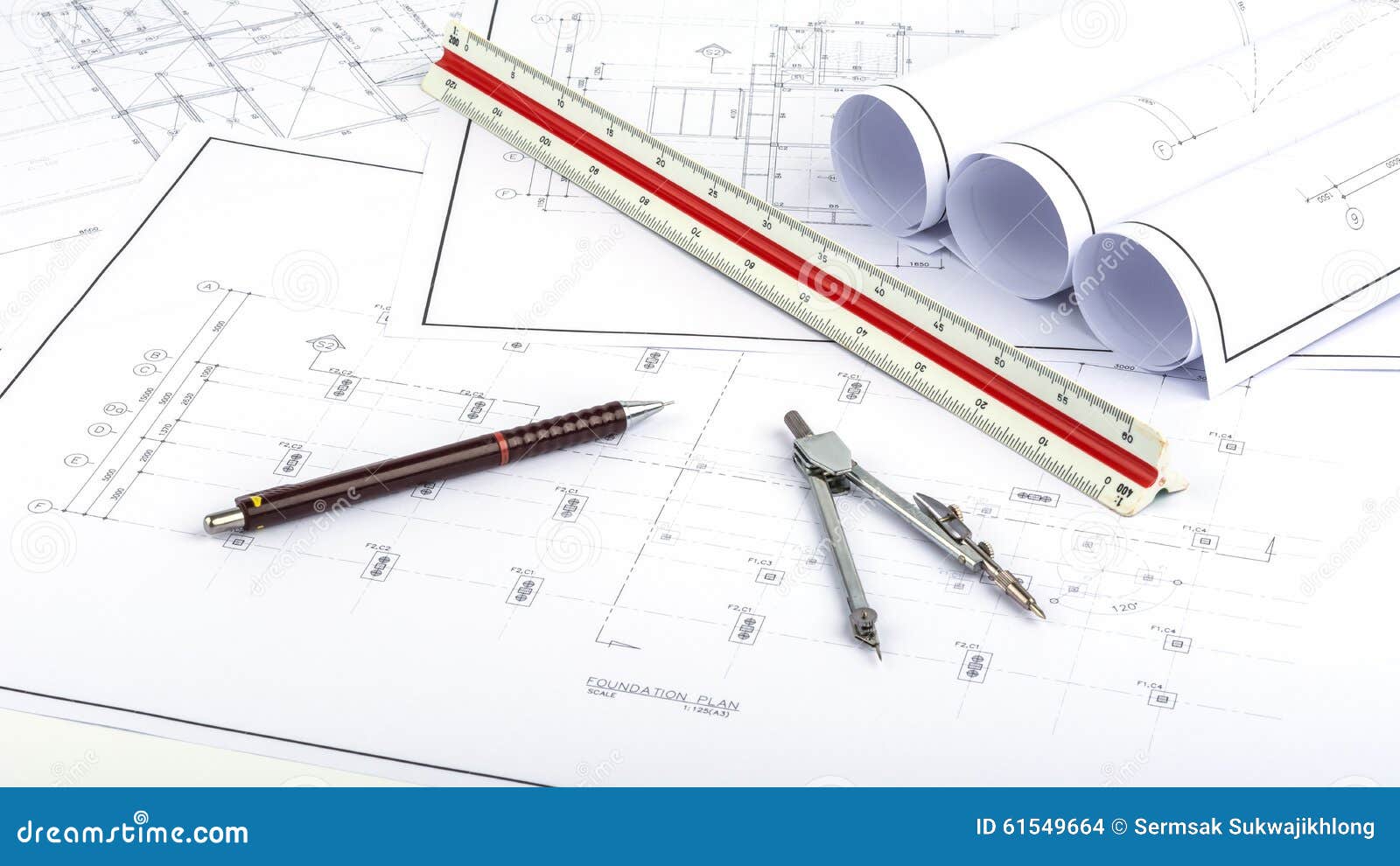 Structure Plan, Engineering Calculations Stock Photo - Image of plans ...