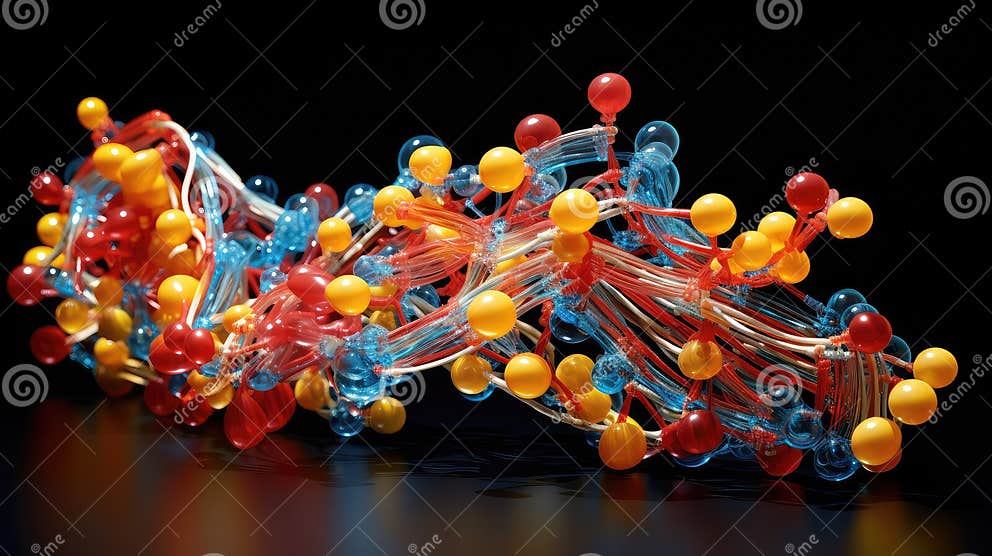 Structure protein model stock illustration. Illustration of binding ...