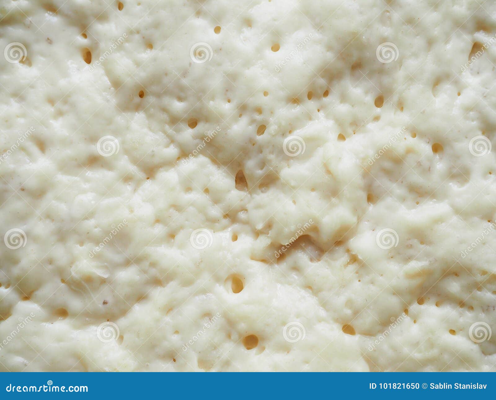 The Structure of the Raw Dough. Abstract White Background. Stock Photo ...