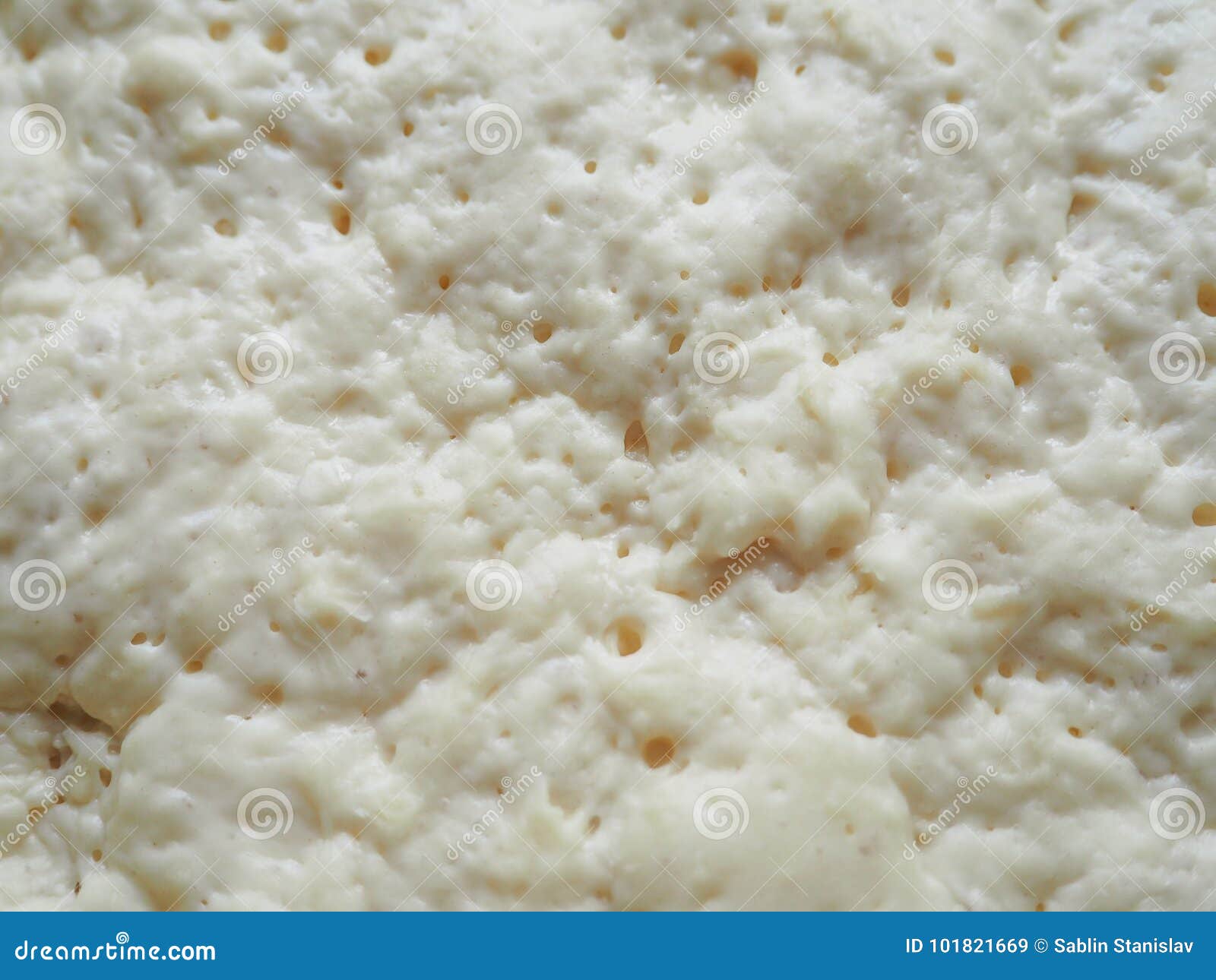 The Structure of the Raw Dough. Abstract White Background. Stock Image ...