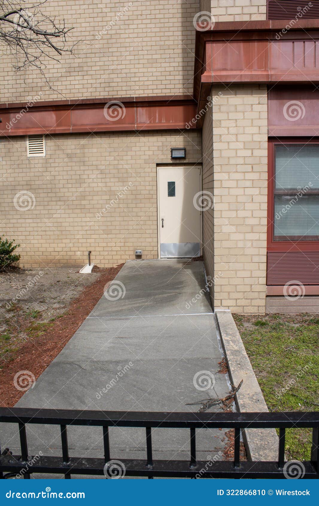Structure with a Red and Beige Exterior Stock Photo - Image of beige ...