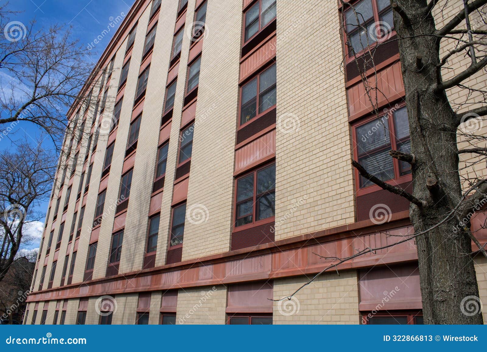 Structure with a Red and Beige Exterior Stock Image - Image of ...
