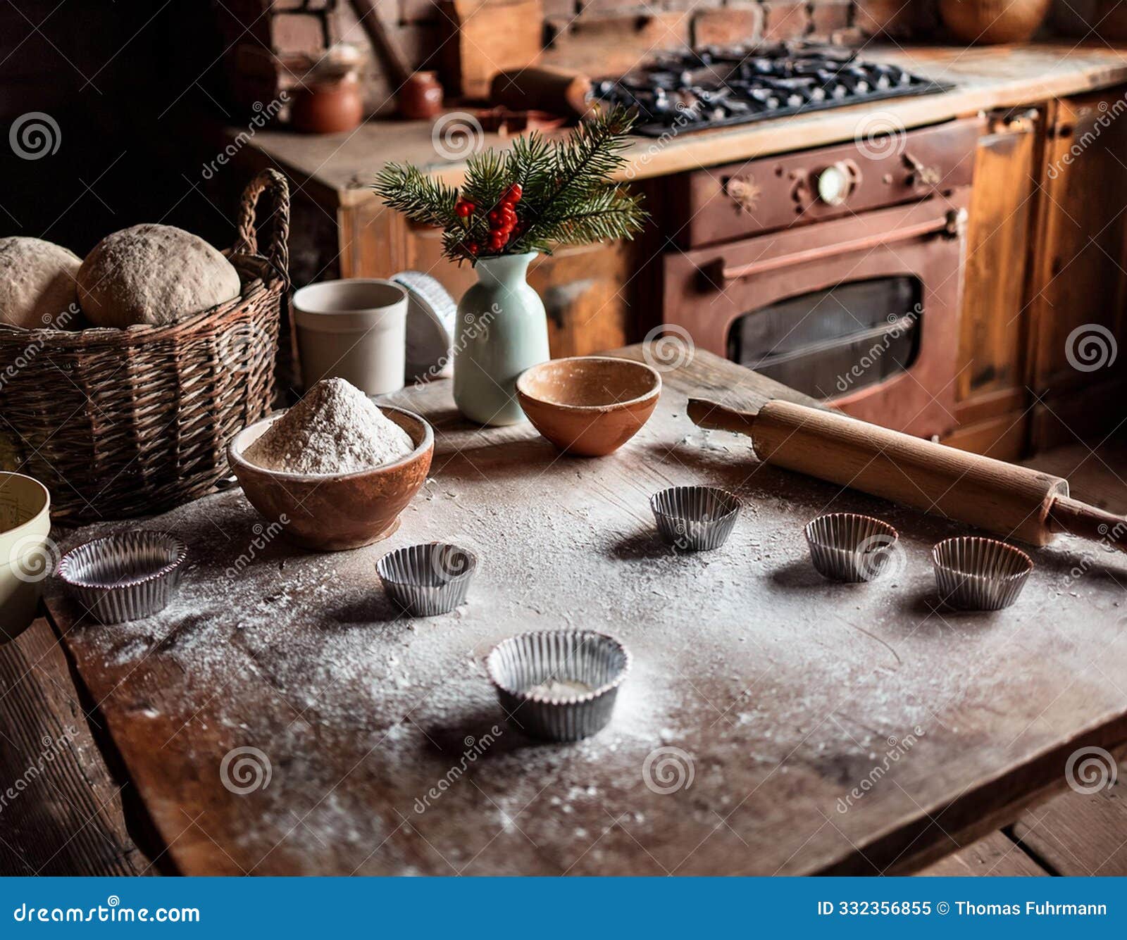 Structure Reference ImageChristmas Baking with Lots of Flour and Mess ...