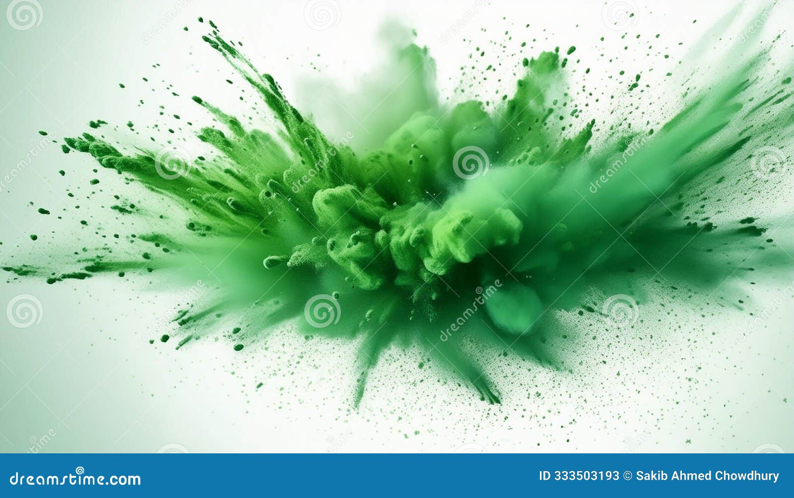 Abstract Powder Splatted Background Motion of Green Powder Exploding on ...