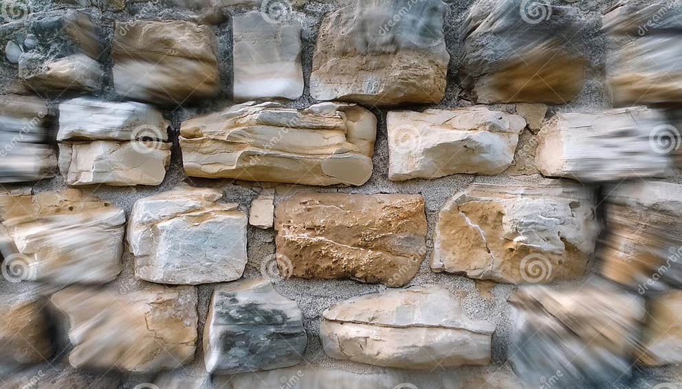The Close Up View of an Ancient Stone Wall Background Illustration ...